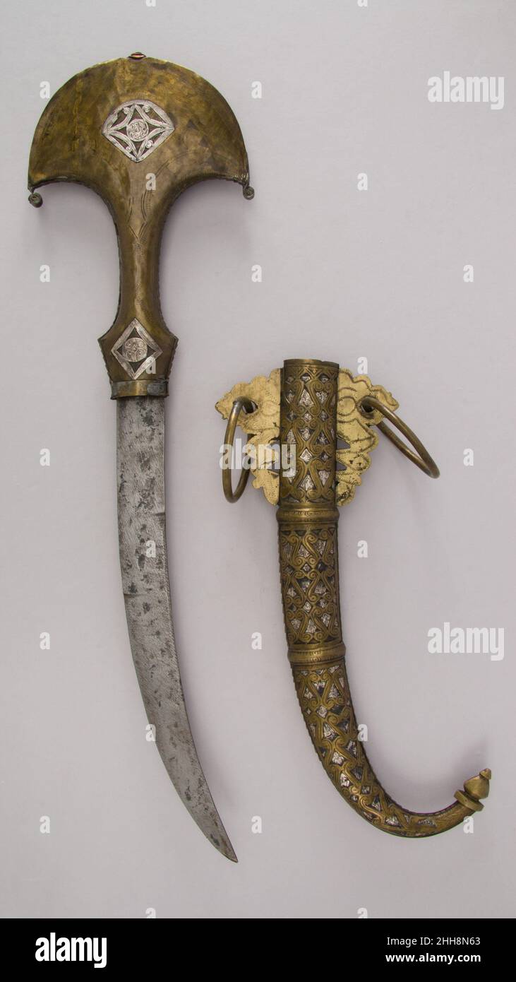 Dagger (Jambiya) with Sheath 18th–19th century South Moroccan. Dagger ...