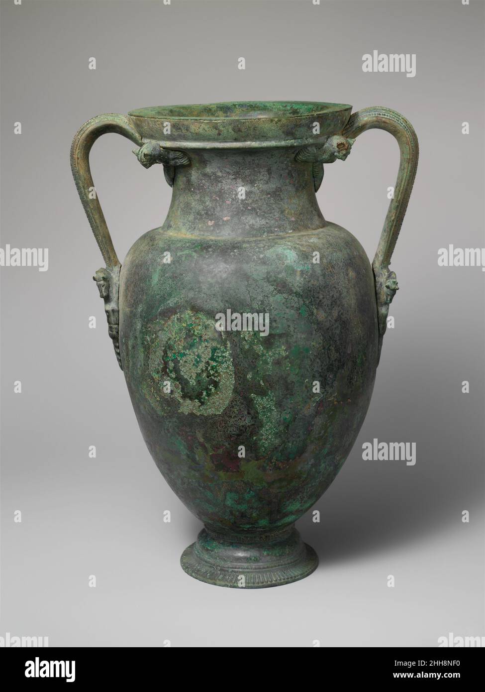 Bronze neck-amphora (jar) ca. 460 B.C. Etruscan The elegant curves of ...