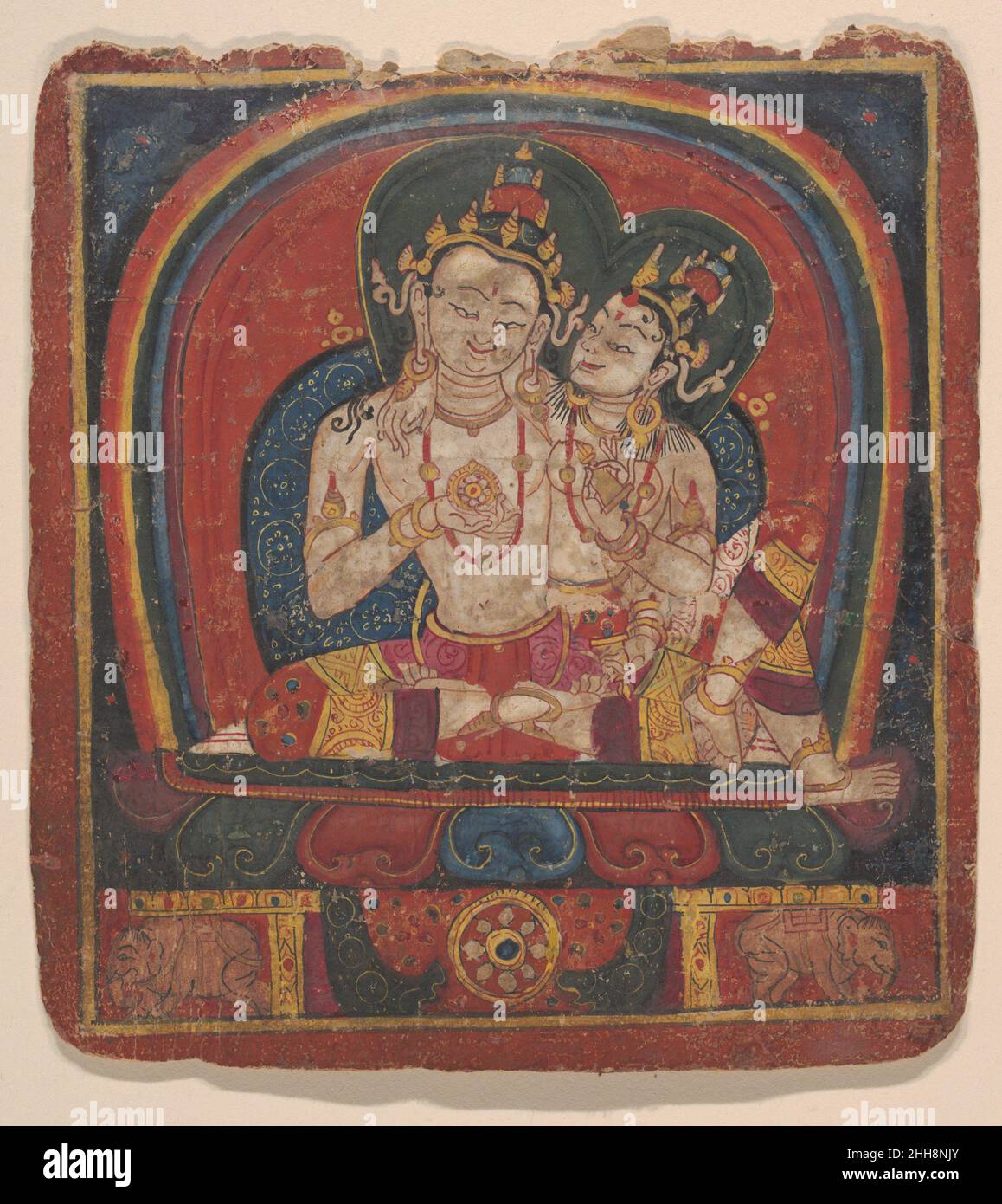 Initiation Card (Tsakalis): Vairochana early 15th century Tibet Tsakali ...