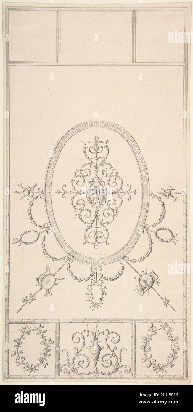 Design for a Ceiling 1745–1800 Style of Robert Adam British, Scottish ...