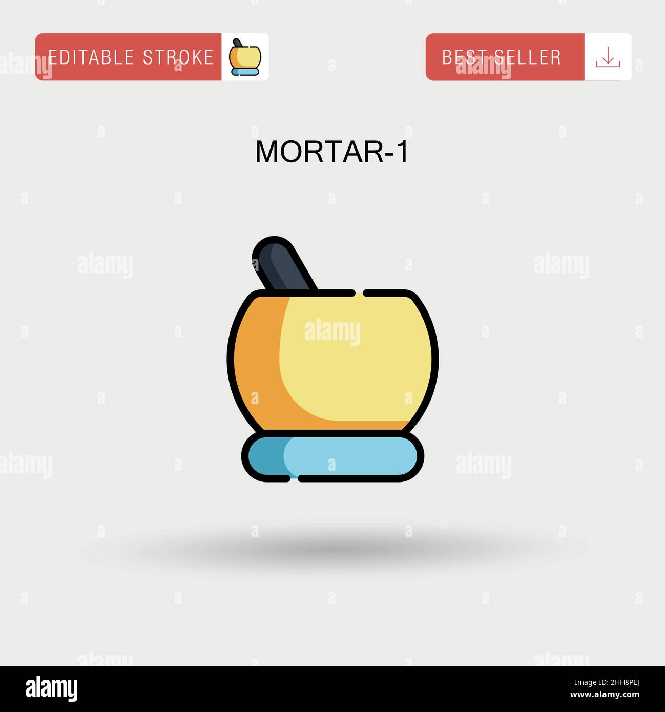 Mortar-1 Simple vector icon Stock Vector Image & Art - Alamy