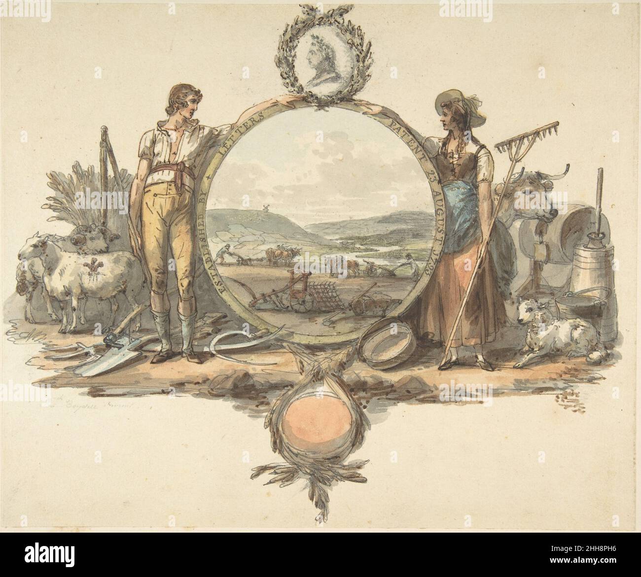 Design for a Frontispiece ca. 1793 Josiah Boydell British. Design for a ...