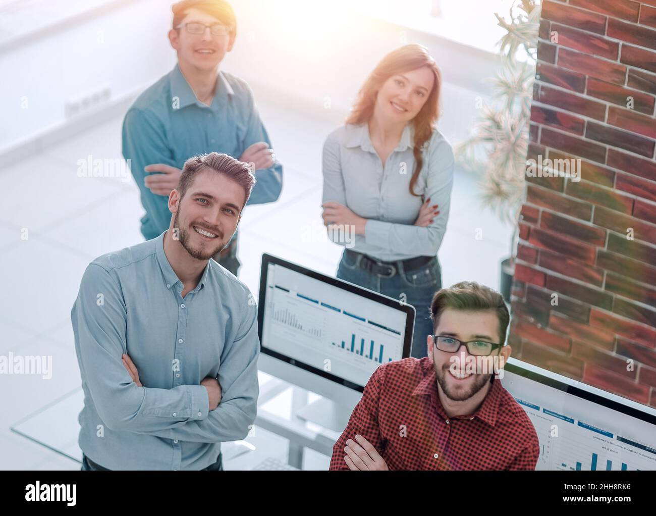 Business people discuss something at the meeting at the modern office ...