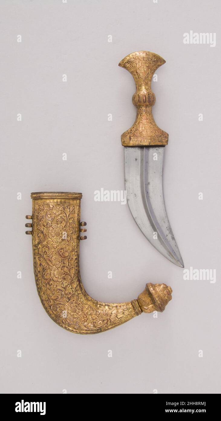 Dagger (Jambiya) with Sheath 19th century Indian. Dagger (Jambiya) with ...