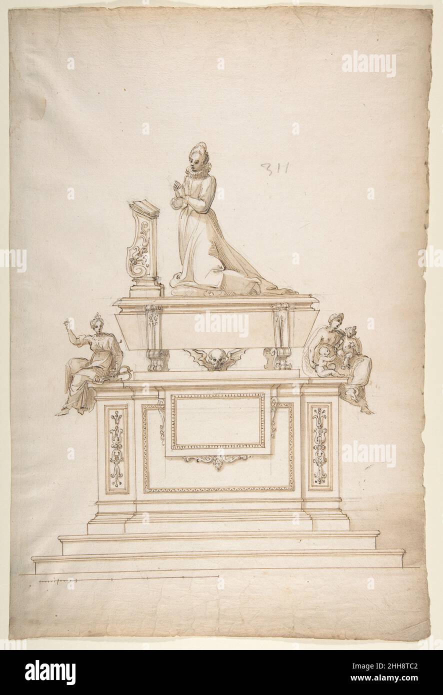 Design for a Lady's Tomb 16th century Anonymous, French, 16th century ...