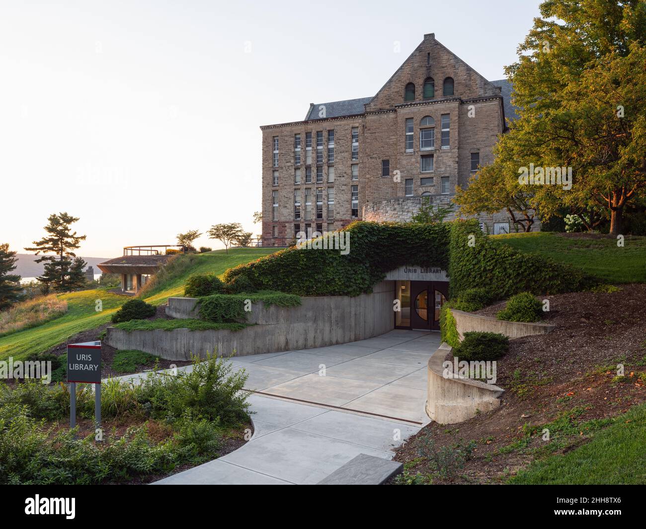 Uris Library addition designed by Gunnar Birkerts Stock Photo - Alamy