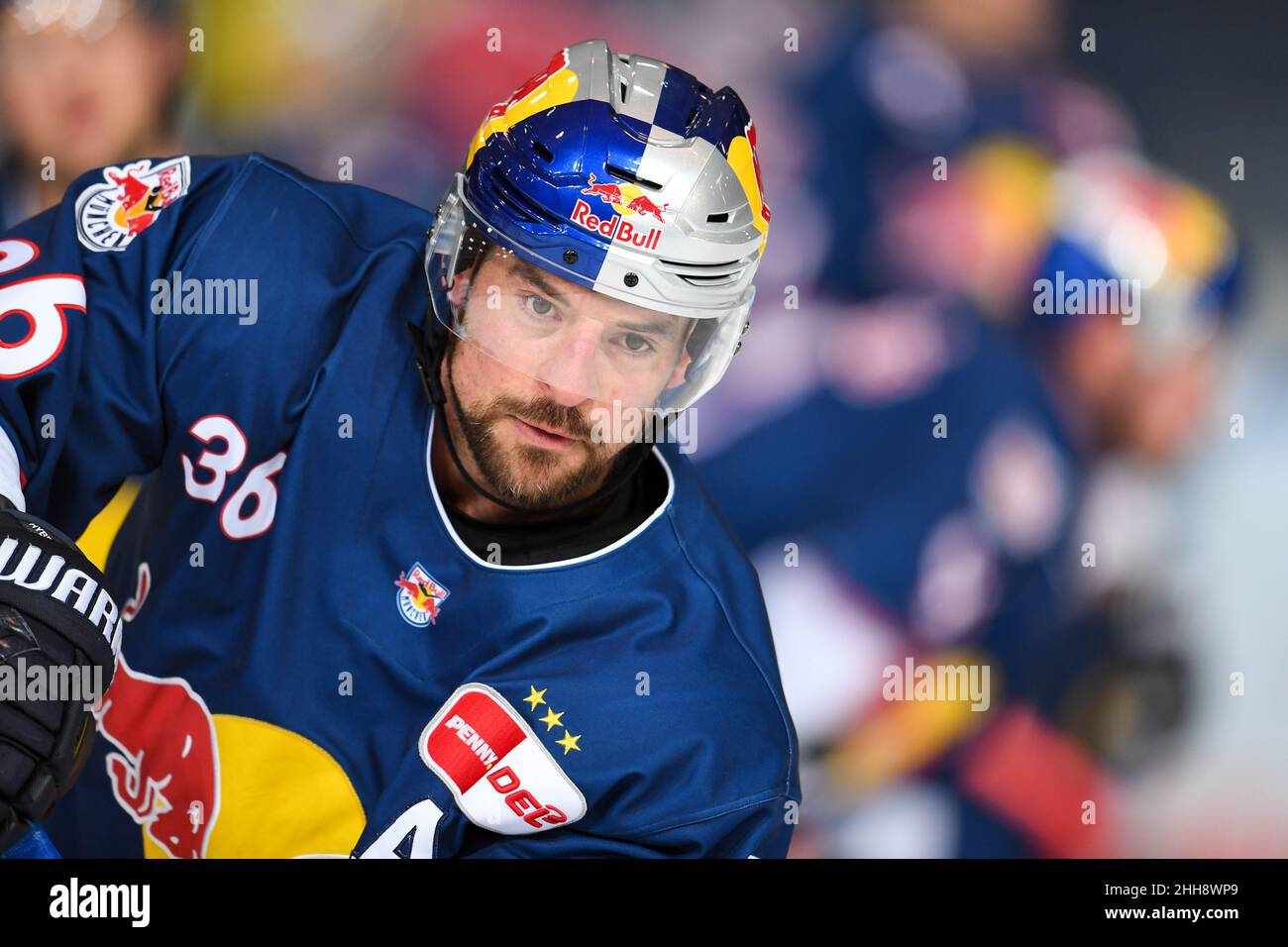 Munich, Germany. 23rd Jan, 2022. Ice hockey: DEL, EHC Red Bull Munich ...