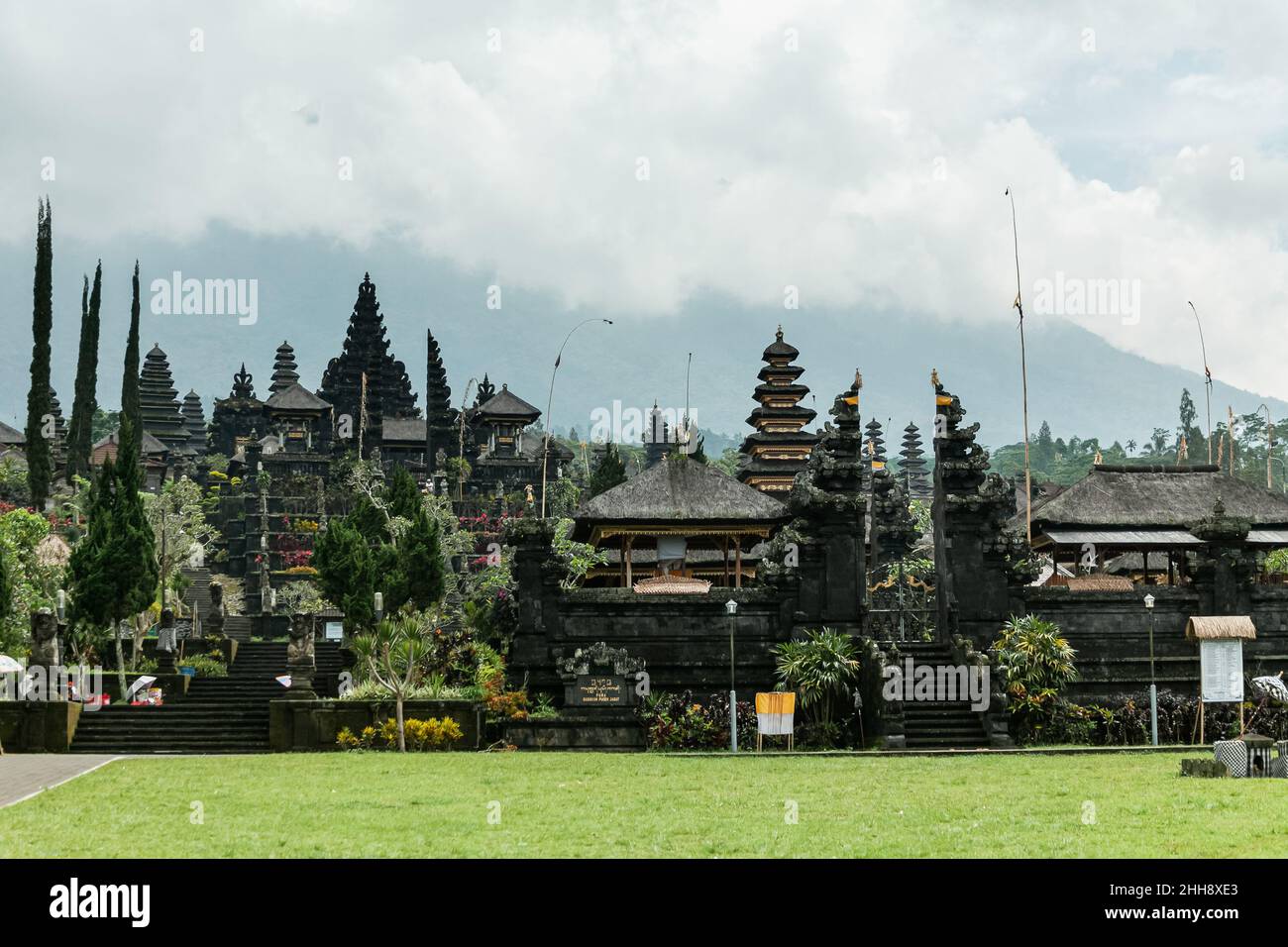 Landscape of the traditional Balinese buildings, Indonesia Stock Photo ...