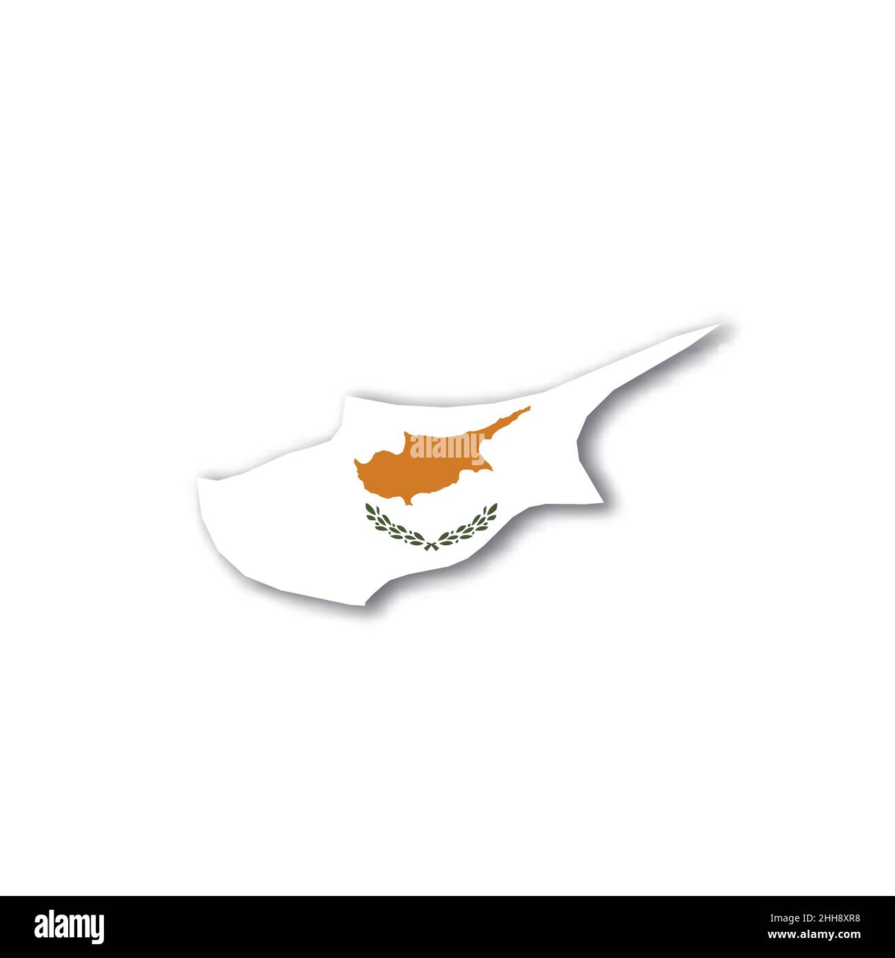 Cyprus detailed silhouette map Stock Vector Images - Alamy