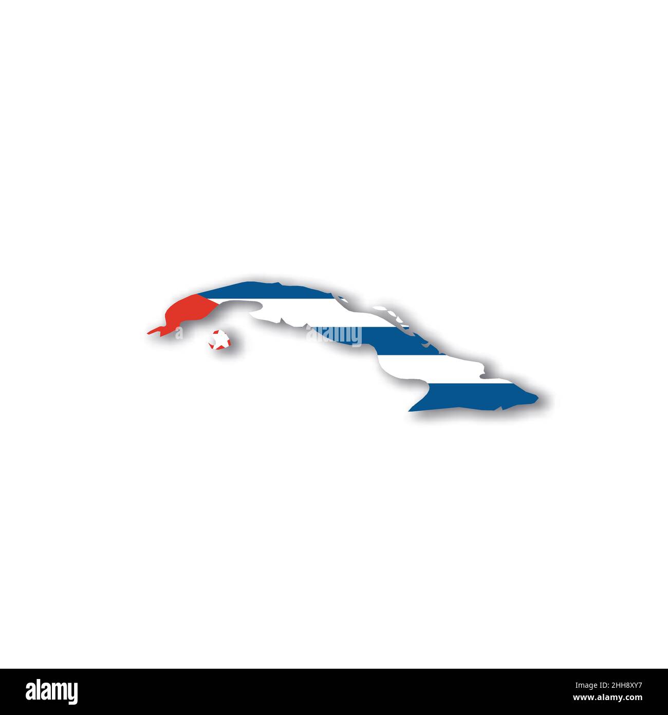 Cuba flag and map in vector illustration hi-res stock photography and ...