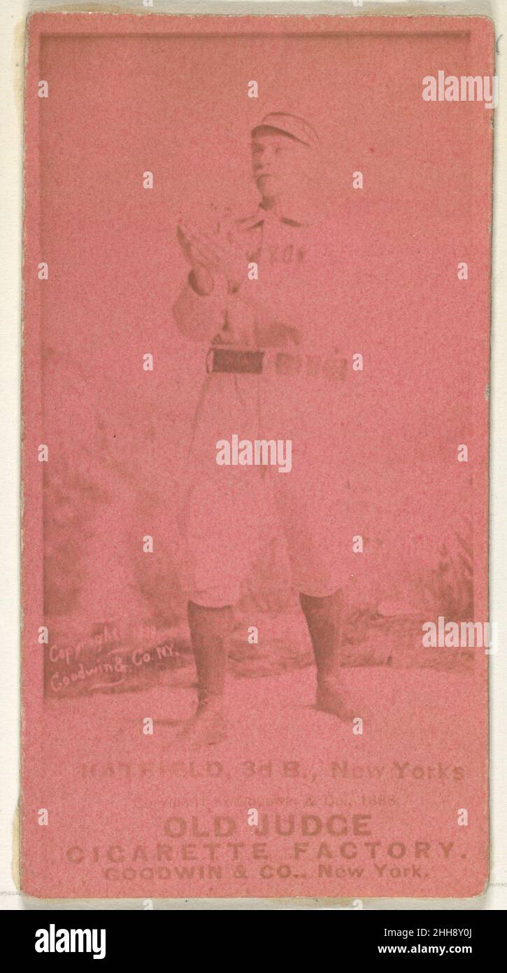 Gil Hatfield, 3rd Base, New York, from the Old Judge series (N172) for ...