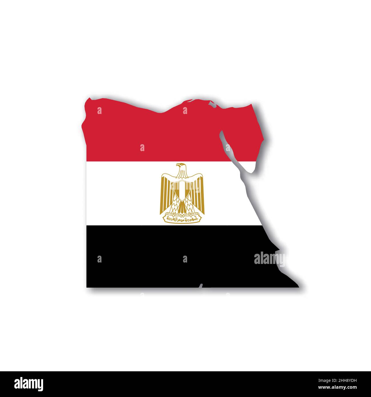 Egypt national flag in a shape of country map Stock Vector Image & Art ...