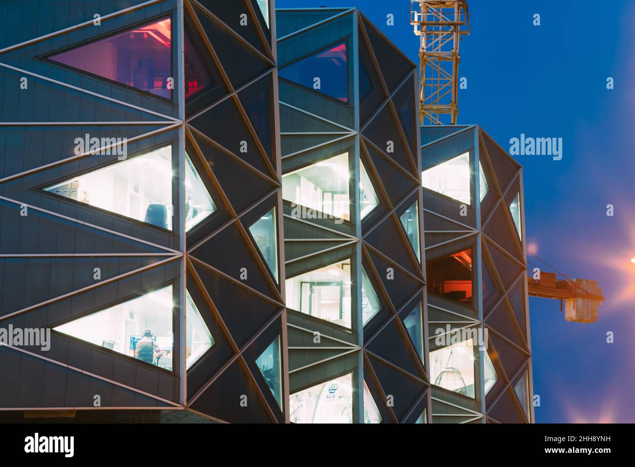 Tallinn, Estonia. View Of Historical Rotermann City In Evening ...