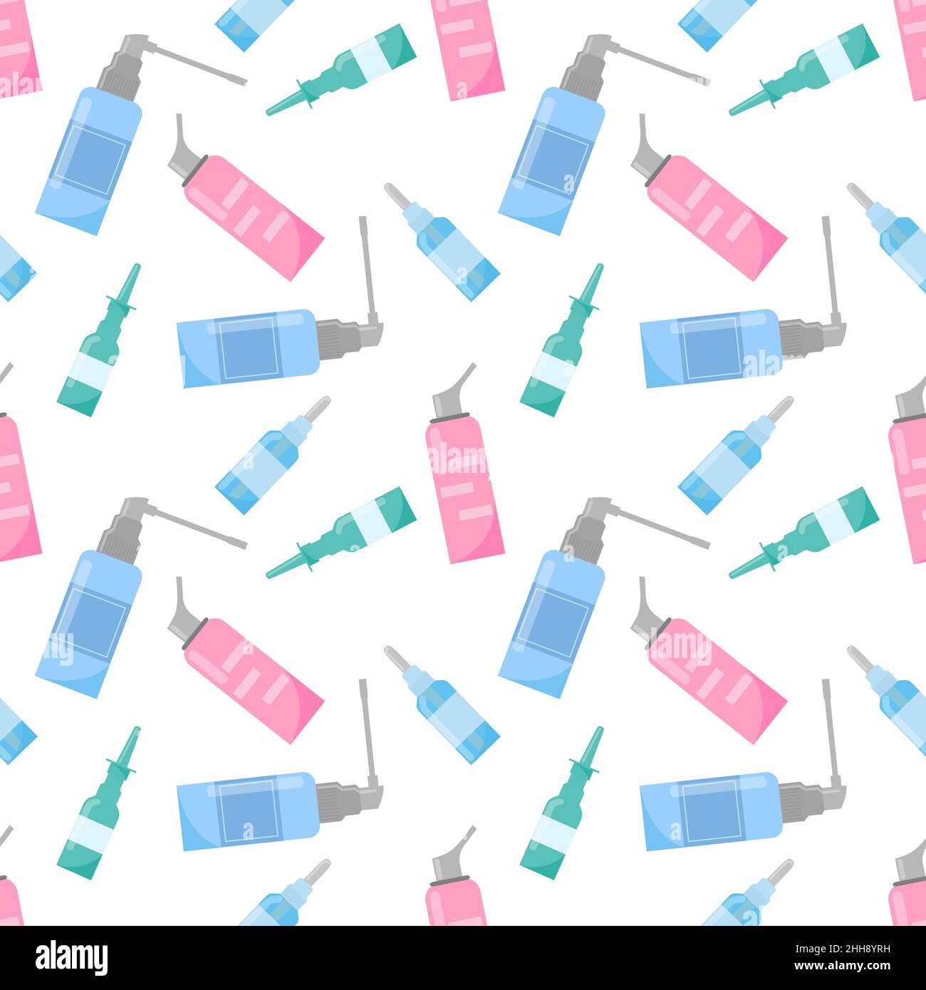 Nasal sprays pattern. Pharmacy background with medical drops, sprays ...