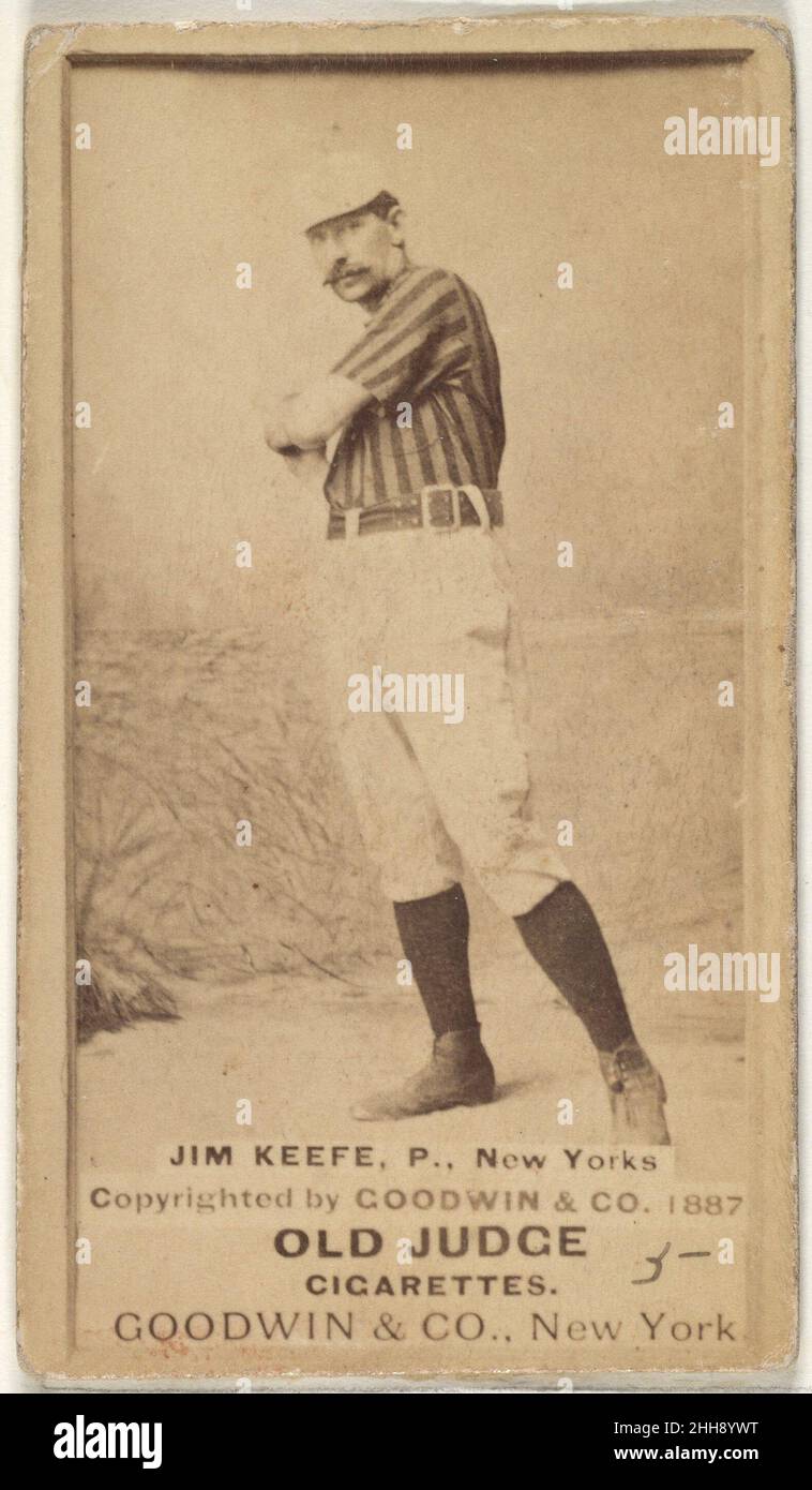 Timothy John "Tim" Keefe, Pitcher, New York, from the Old Judge series ...