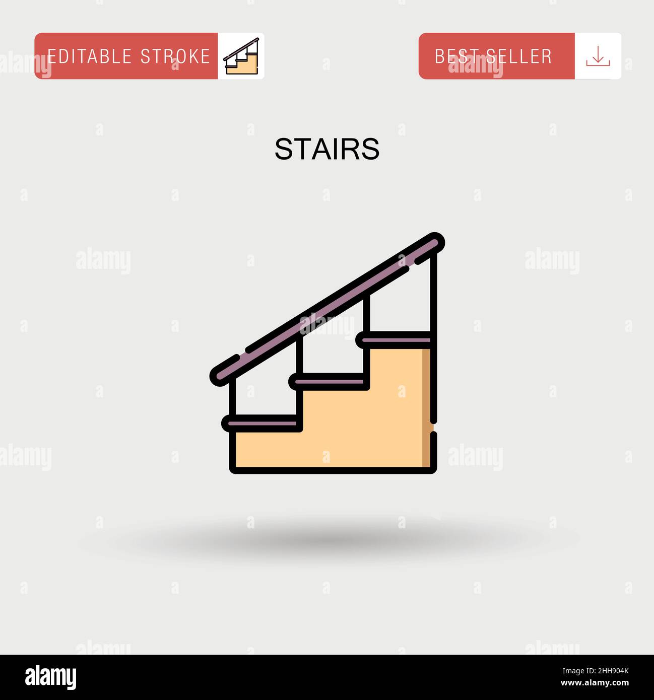 Stairs Simple vector icon Stock Vector Image & Art - Alamy