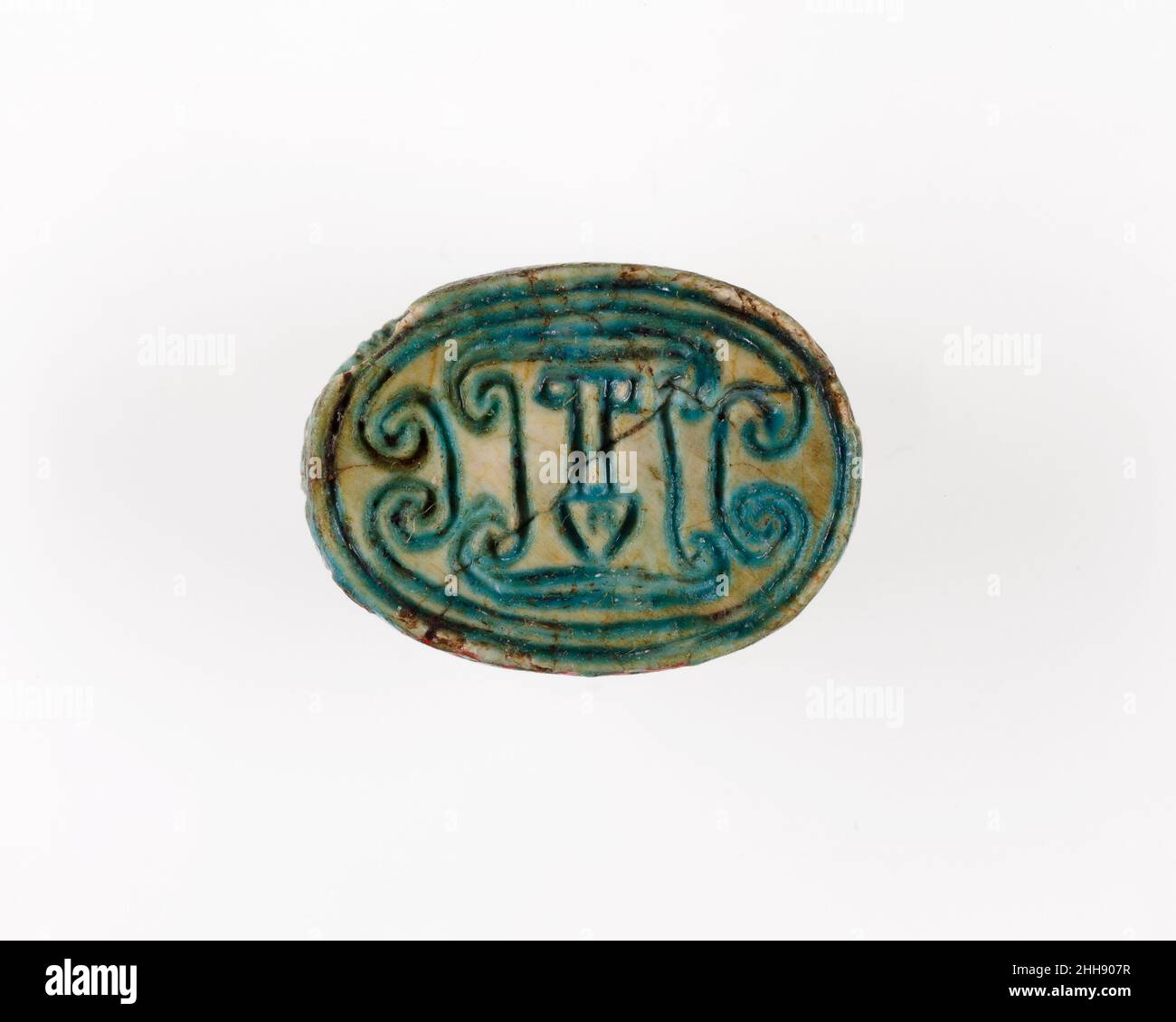 Scarab Incised with Nefer Sign and Scrolls ca. 1760–1670 B.C. Middle ...