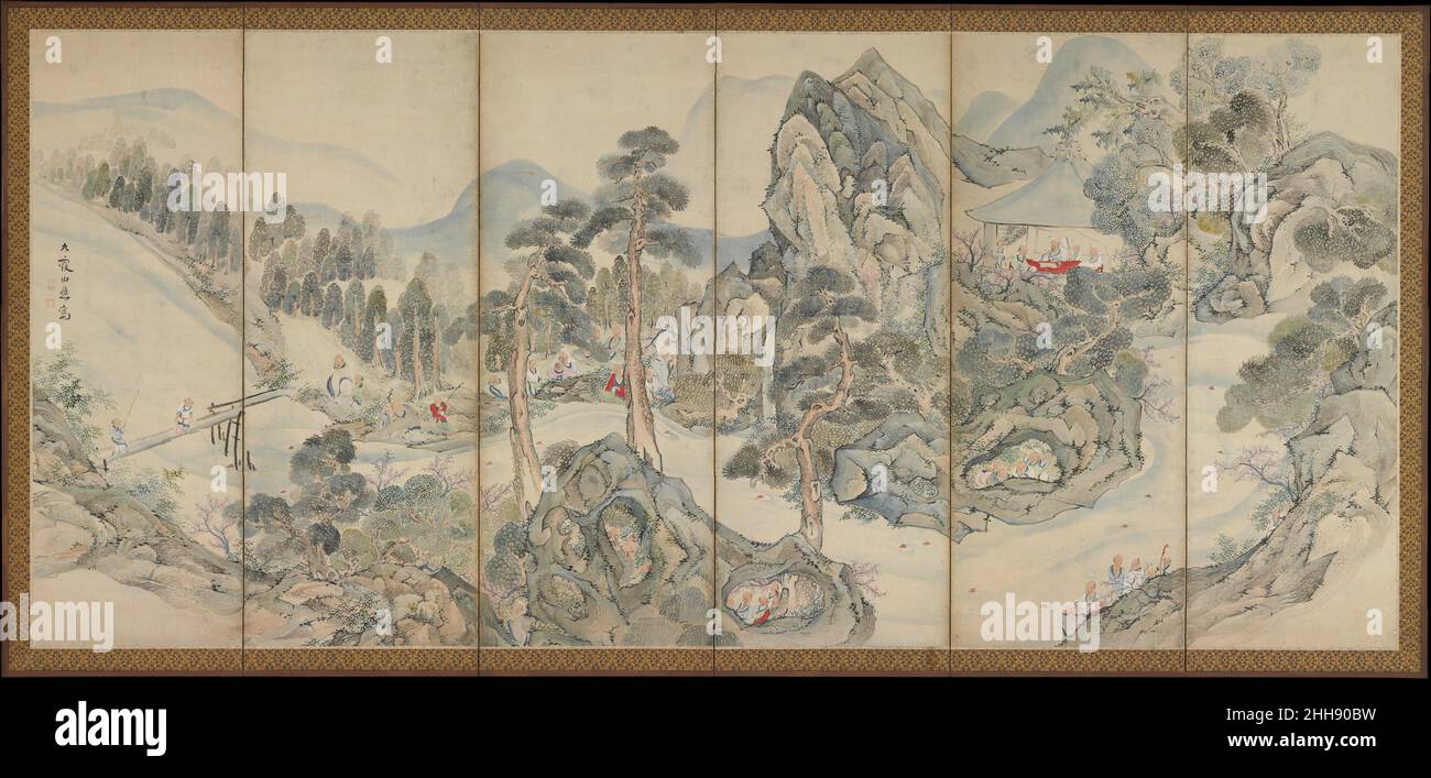 Orchid Pavilion Gathering; Autumn Harvest Festival ca. 1763 Ike Taiga ...