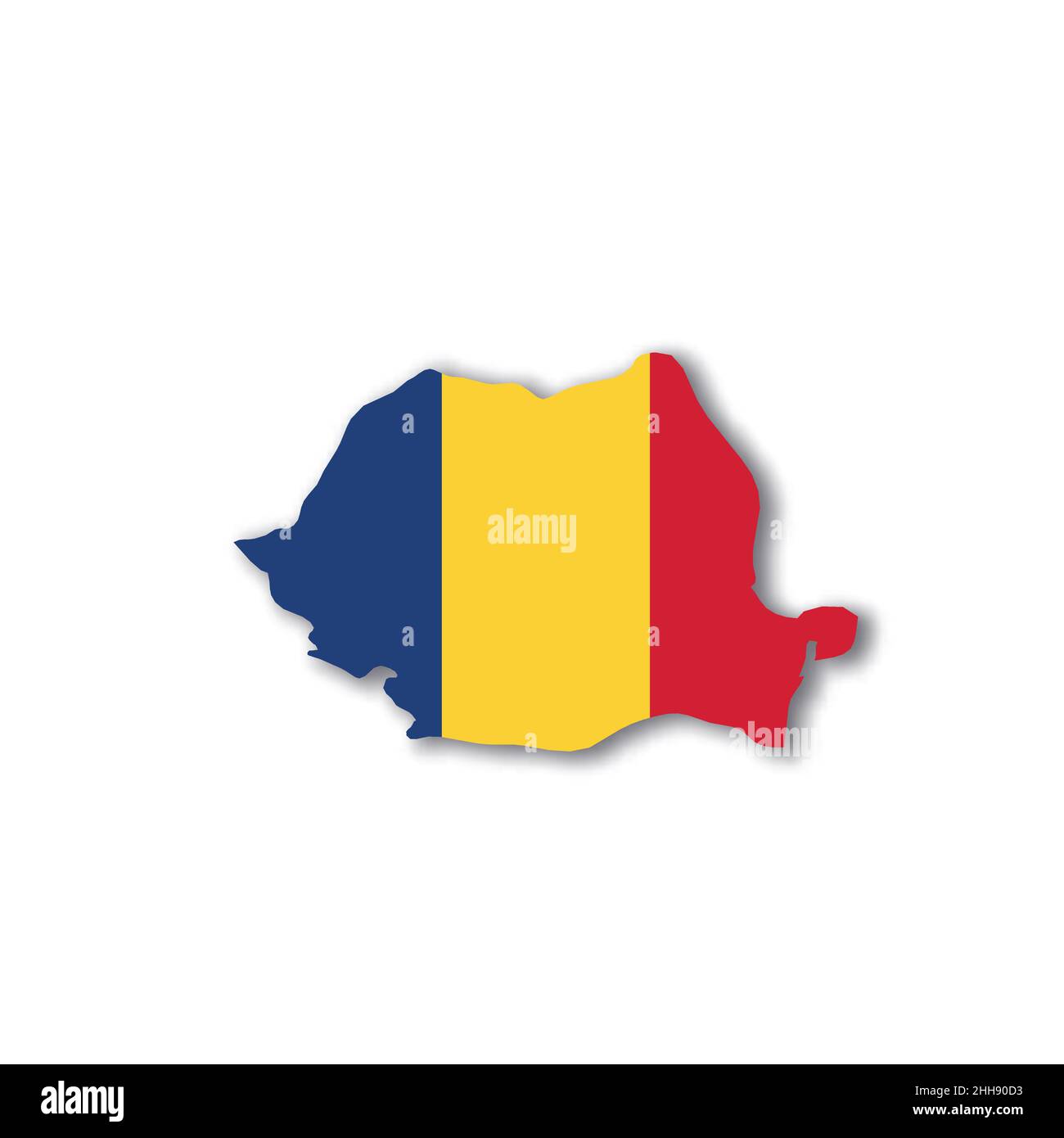 3d map illustration romania flag Cut Out Stock Images & Pictures - Alamy