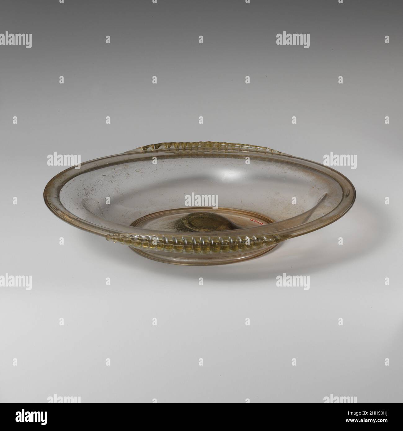 Glass dish late 1st–early 3rd century A.D. Roman Translucent pale ...