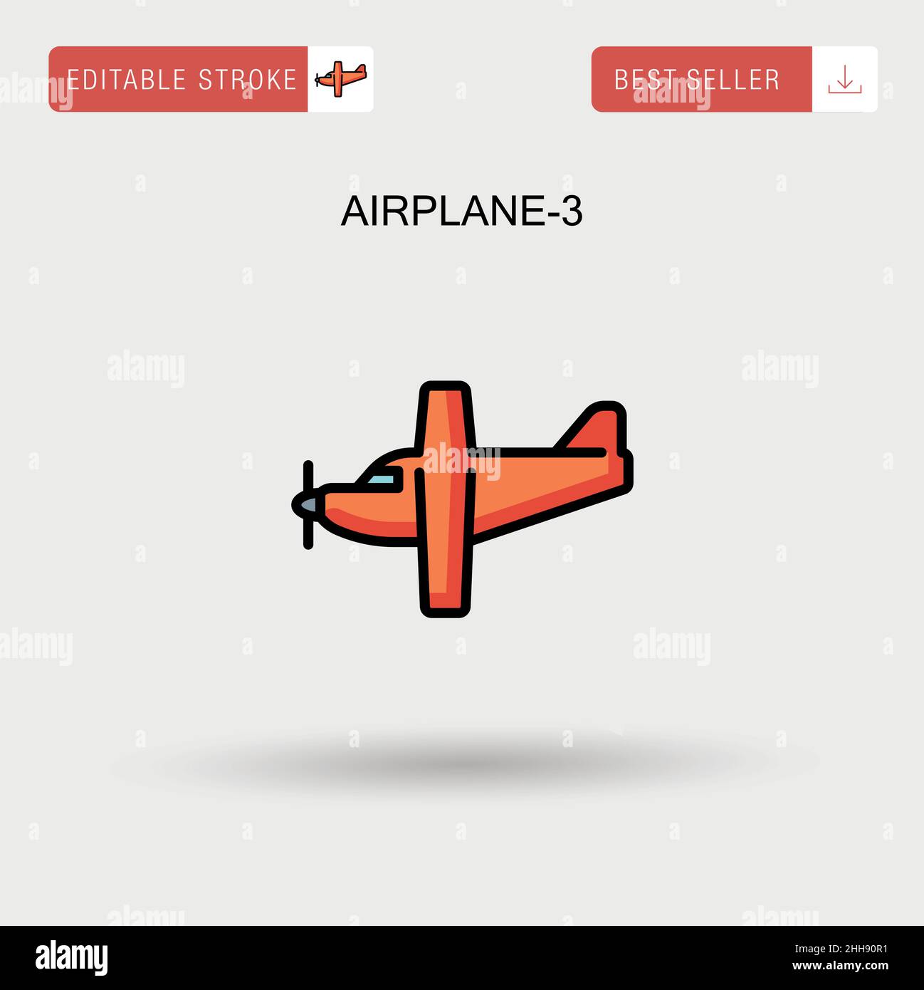 Airplane-3 Simple vector icon Stock Vector Image & Art - Alamy