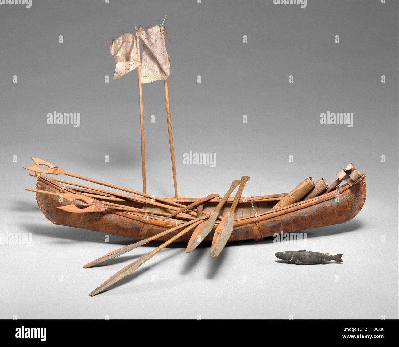 Canoe Model with Accoutrements before 1845 Maliseet. Canoe Model with ...