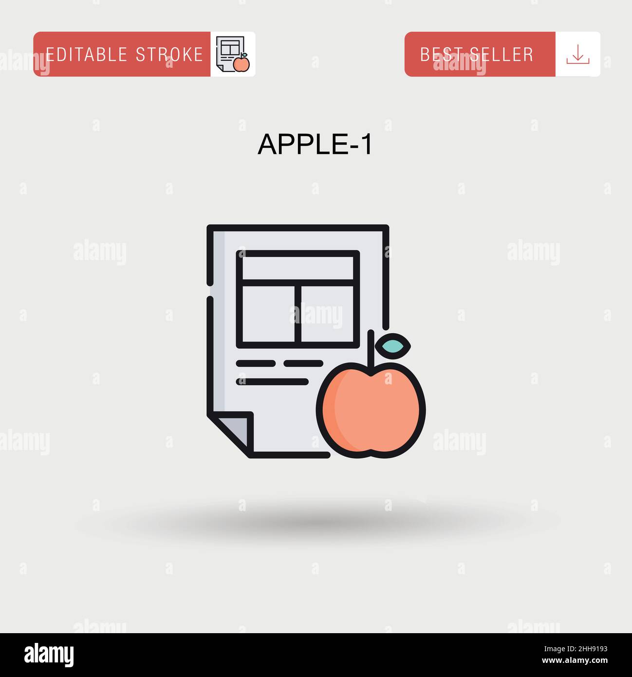 Apple-1 Simple vector icon Stock Vector Image & Art - Alamy
