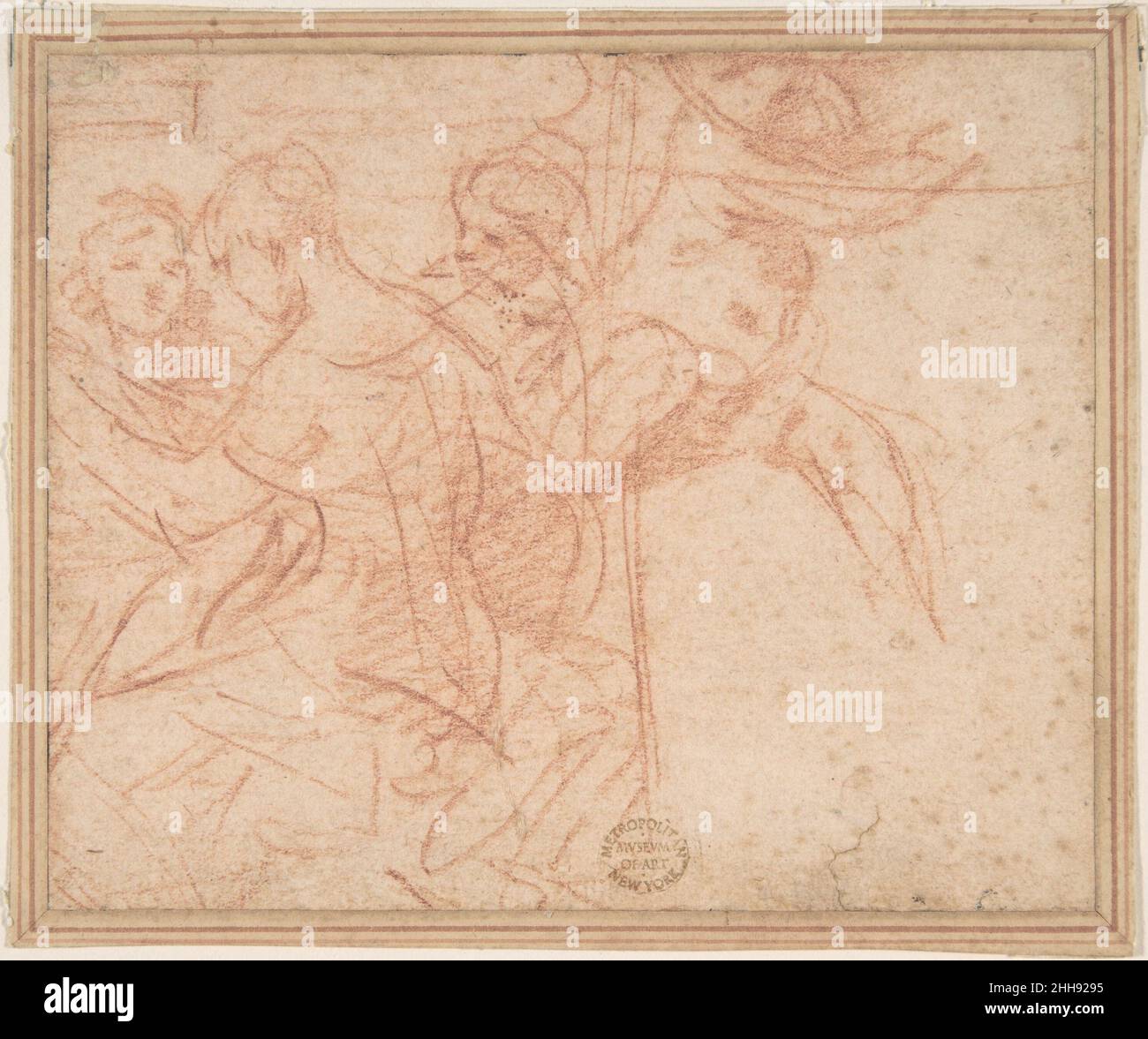 Three Female Figures and Seated Putto 17th century Anonymous, Italian ...