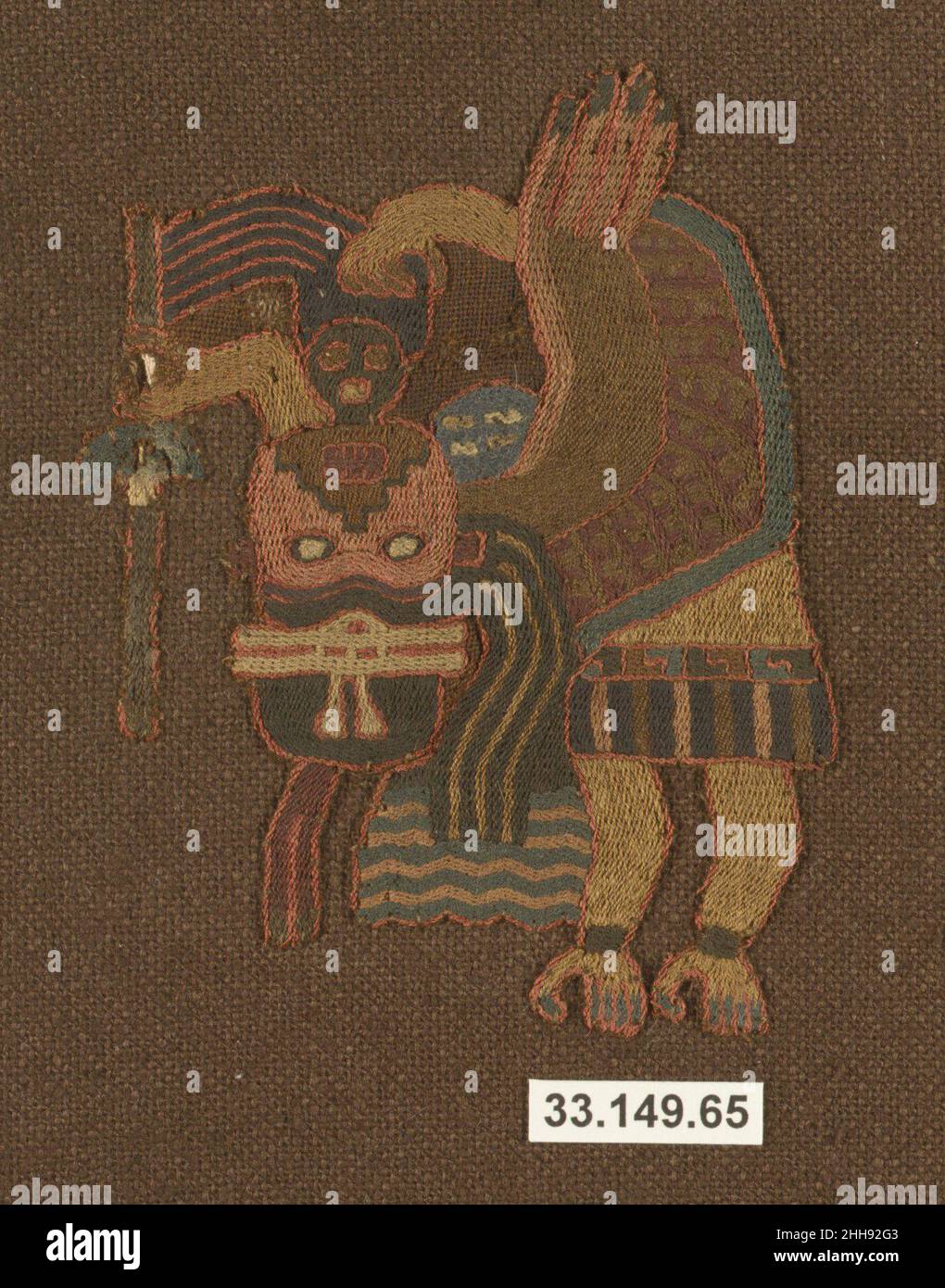 Embroidered Mantle Fragment 3rd–2nd century B.C. Paracas. Embroidered ...