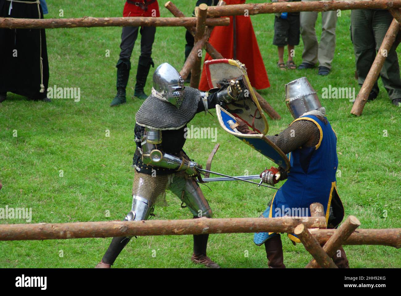 Medieval knights, fighting during a renaissance fair Stock Photo - Alamy