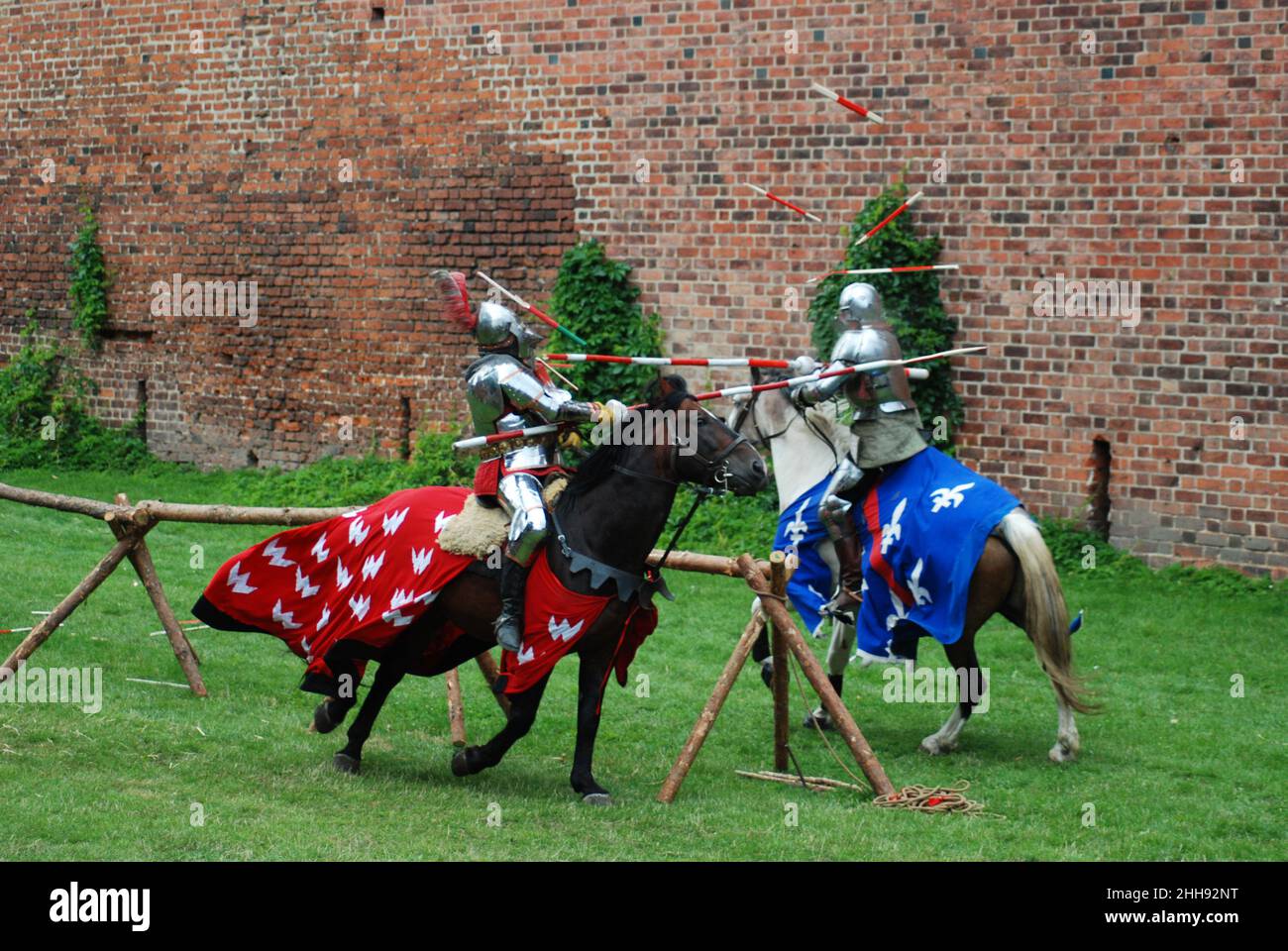 Medieval knights jousting during a renaissance fair Stock Photo - Alamy