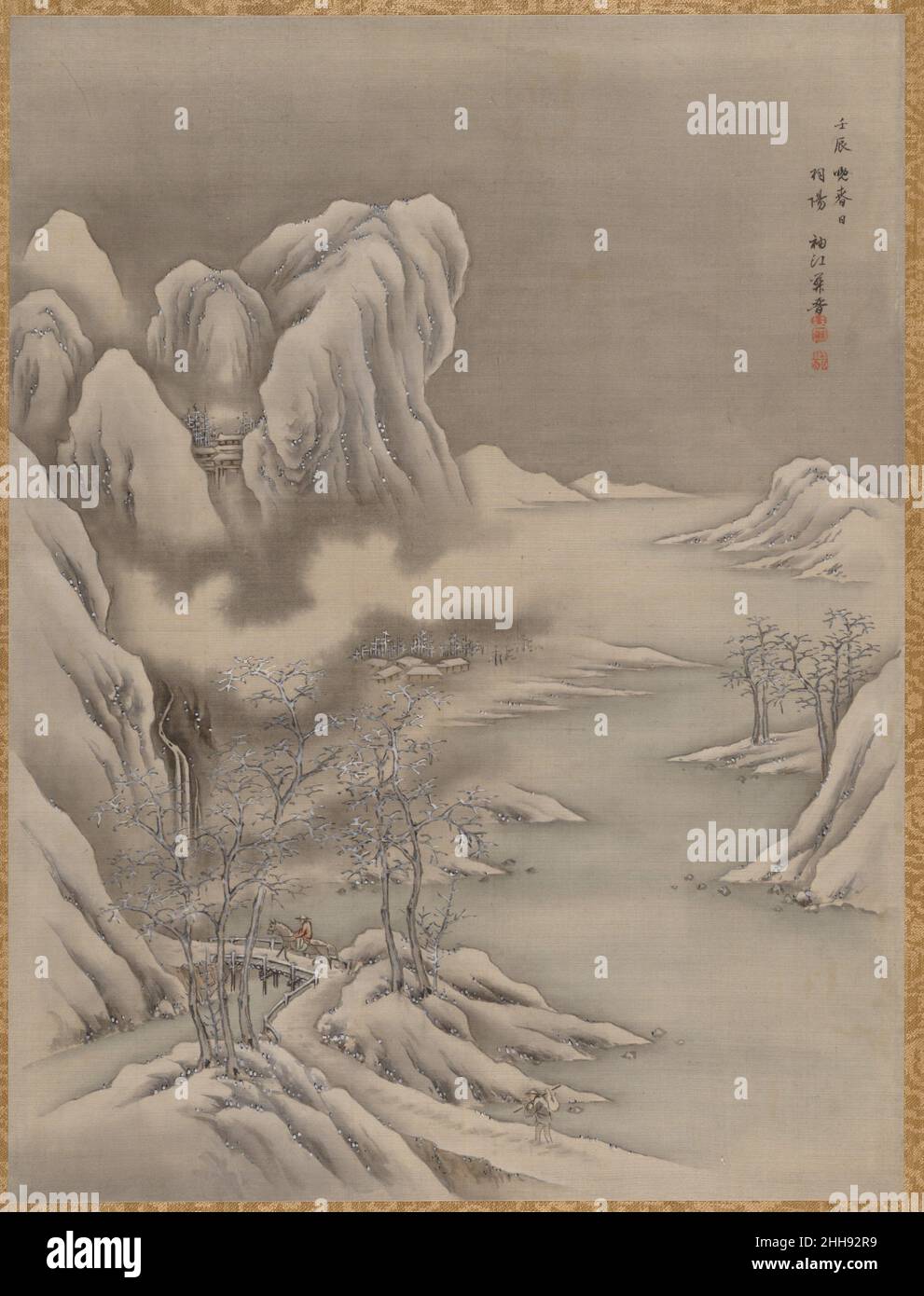 Winter Scene 1892 Seki Shūkō Japanese. Winter Scene 54738 Stock Photo ...