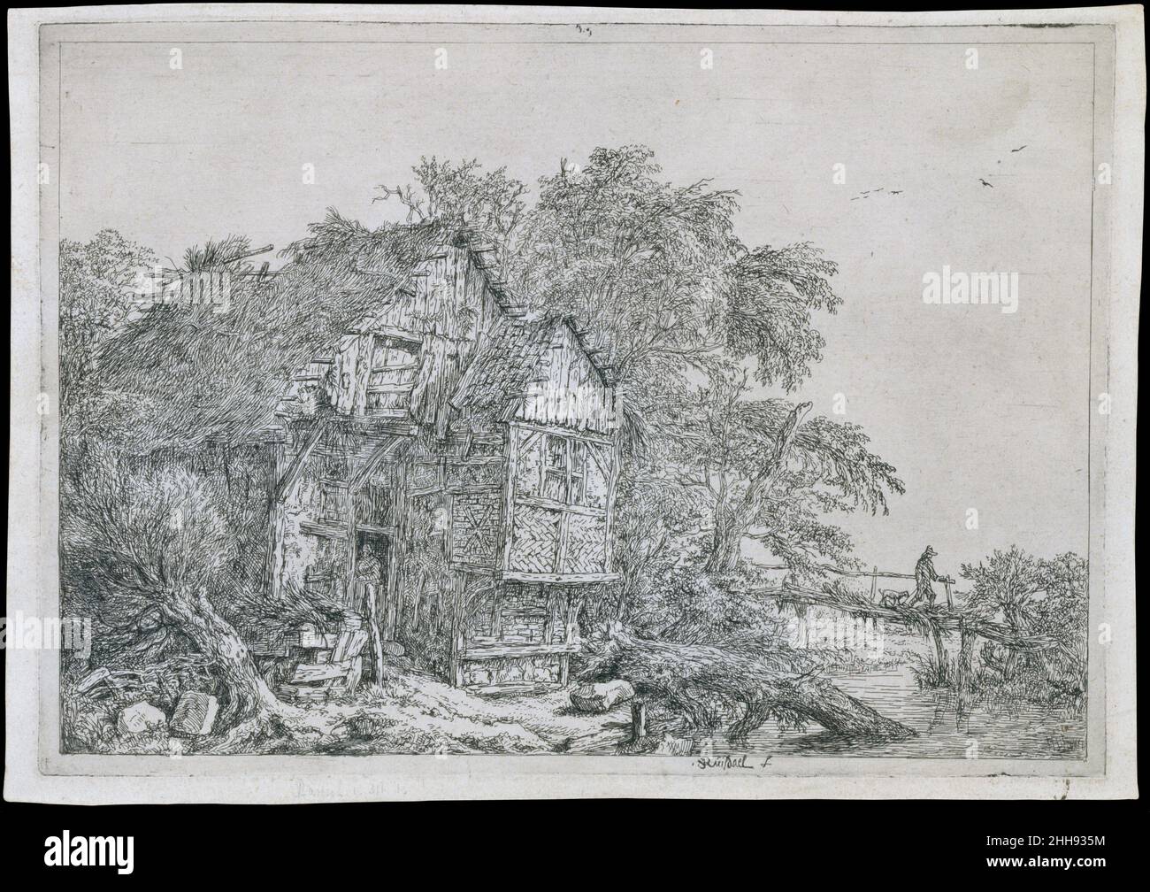 The Little Bridge (Le Petit Pont) 17th century Jacob van Ruisdael Dutch ...
