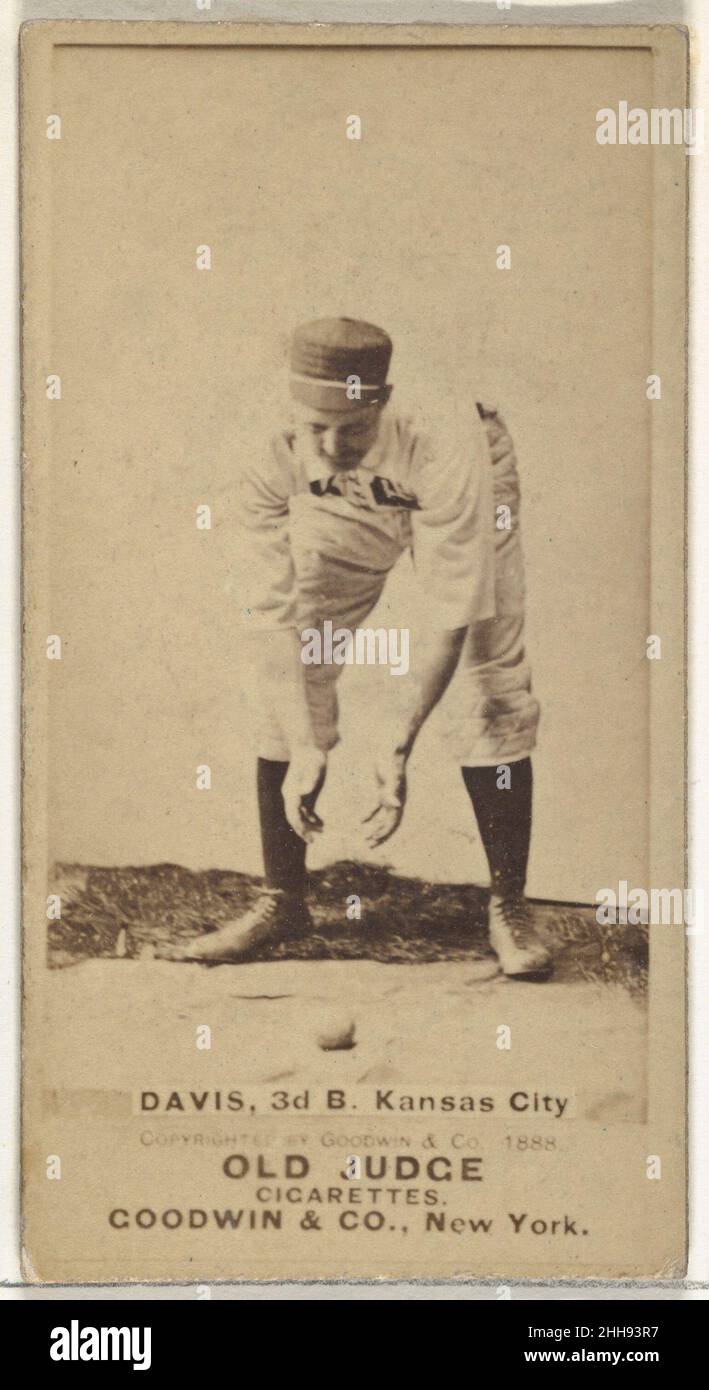 James J. "Jumbo" Davis, 3rd Base, Kansas City Cowboys, from the Old ...