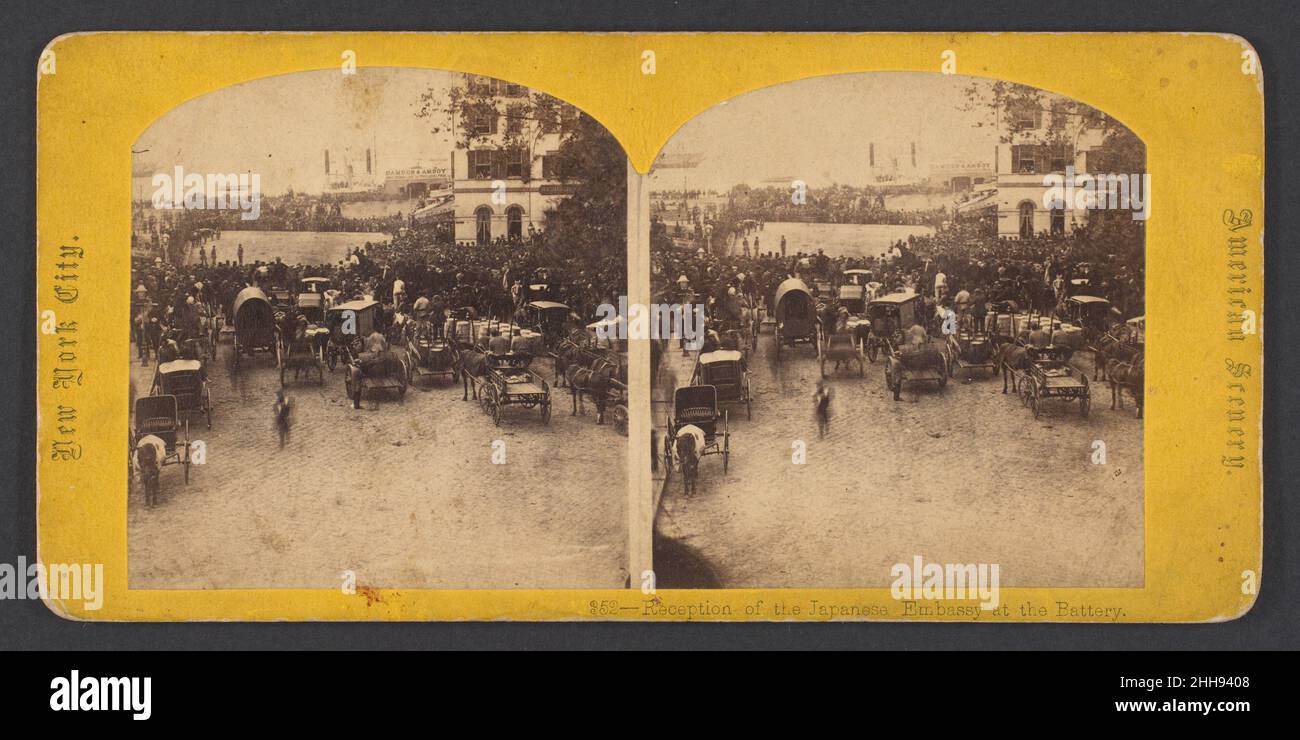 Reception of the Japanese Embassy at the Battery 1860 Attributed to ...