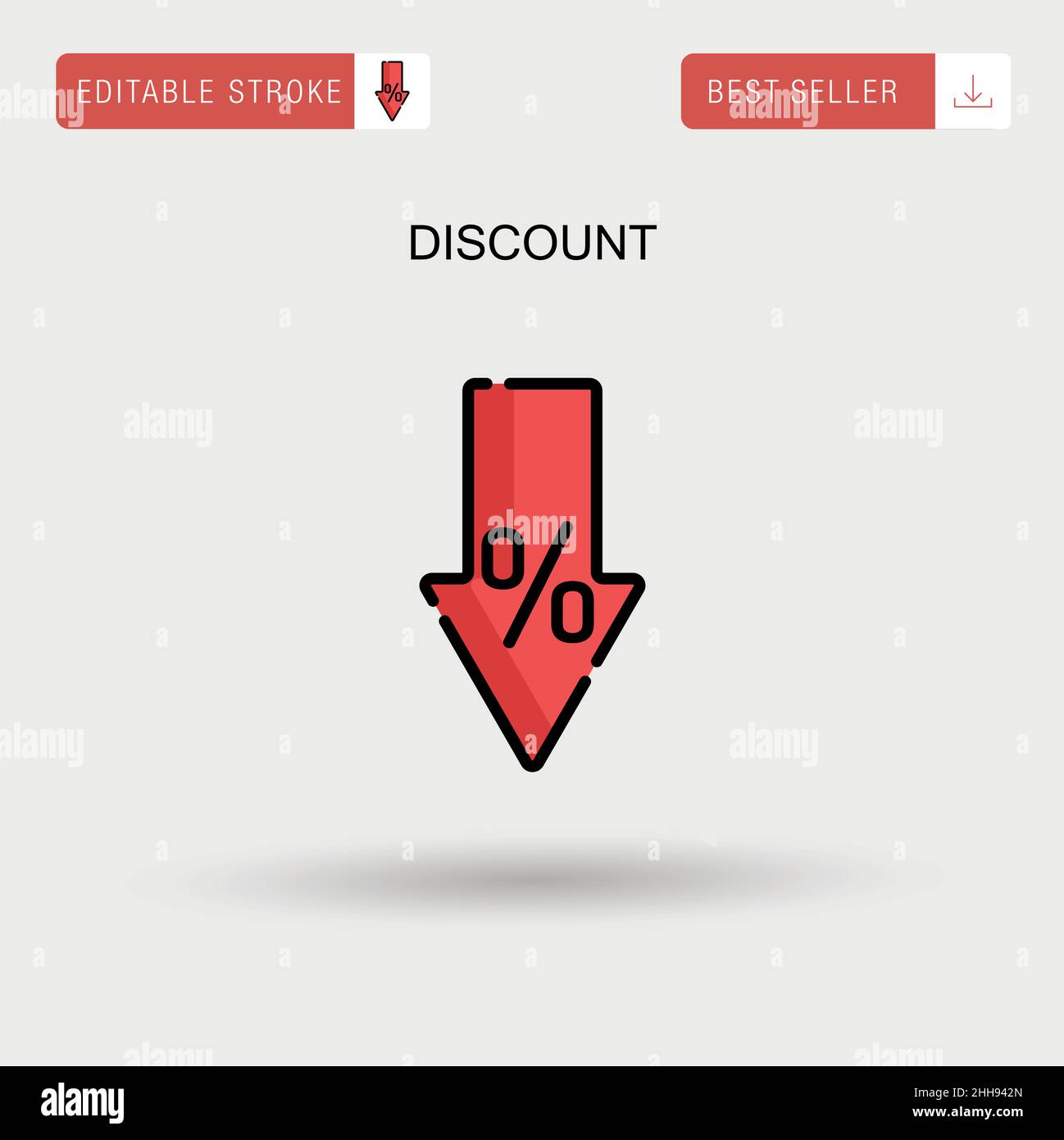 Discount Simple vector icon Stock Vector Image & Art - Alamy