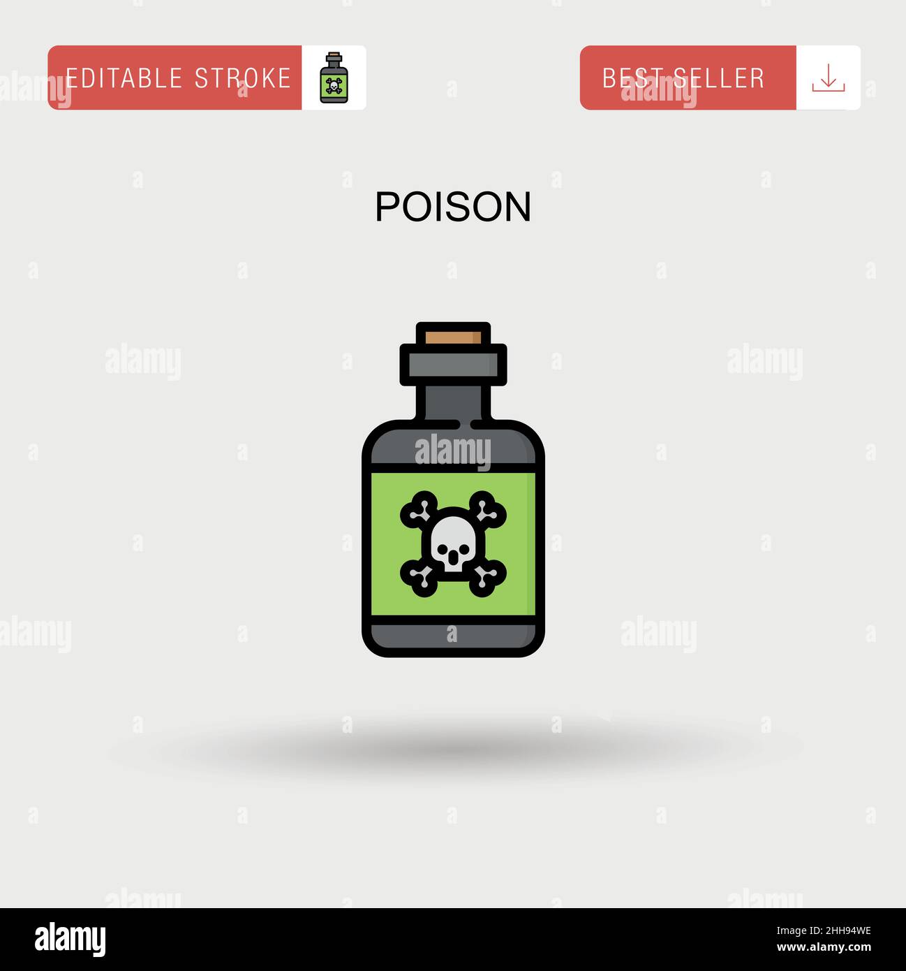 Poison Simple vector icon Stock Vector Image & Art - Alamy