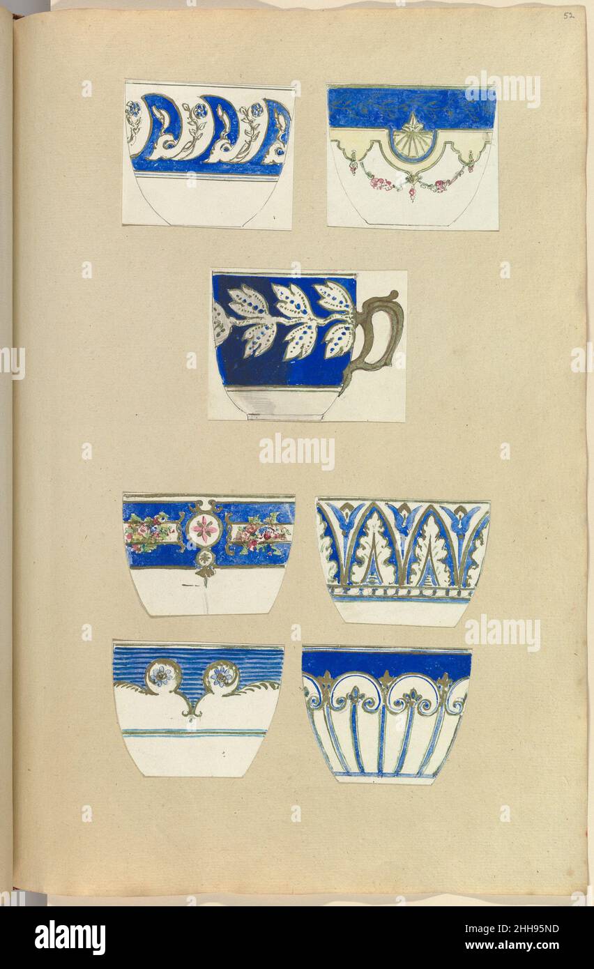 Seven Designs for Decorated Cups 1845–55 Alfred Henry Forrester [Alfred ...