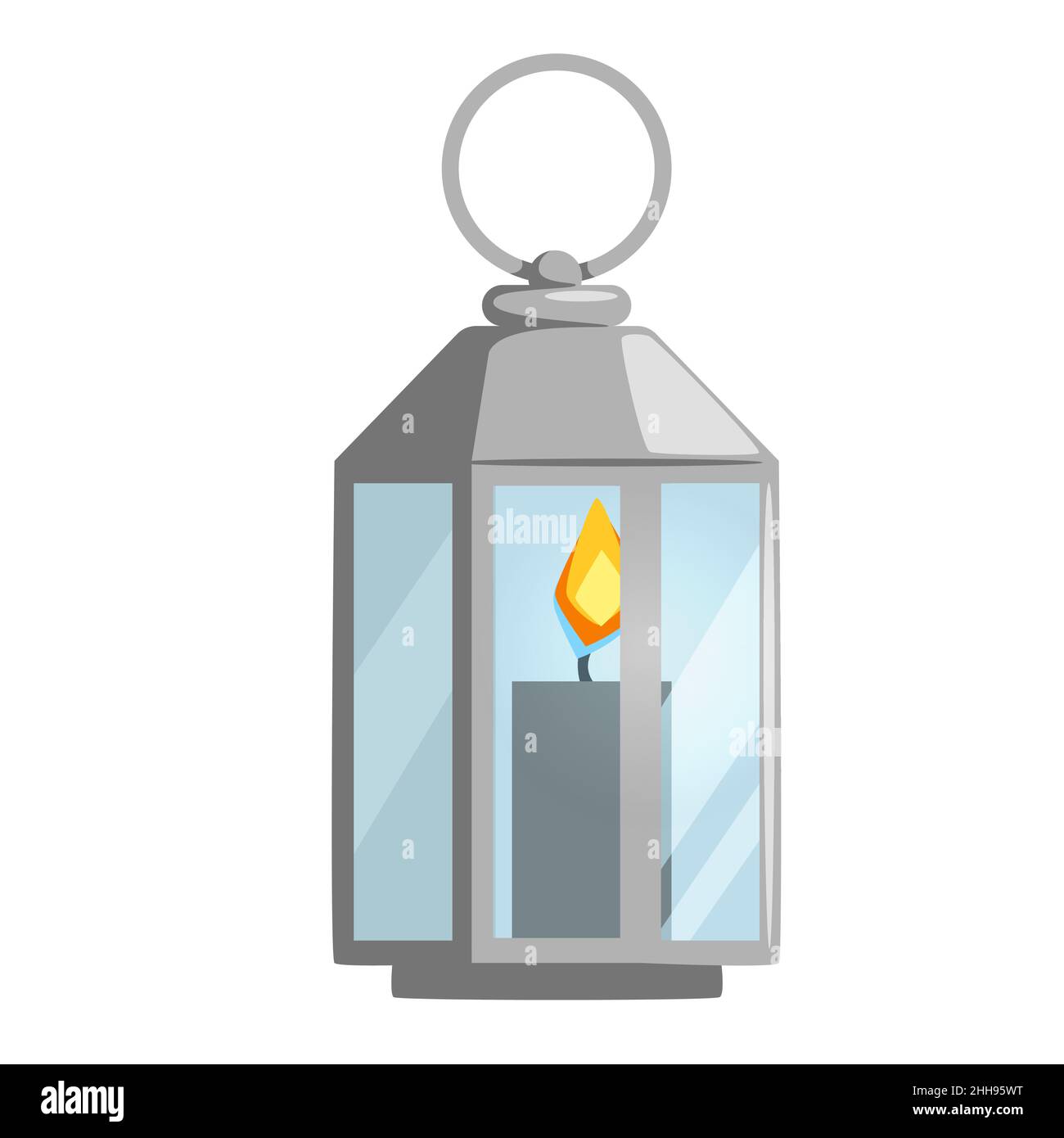 Vector cartoon stryle illustration of vintage lamp Stock Vector Image ...