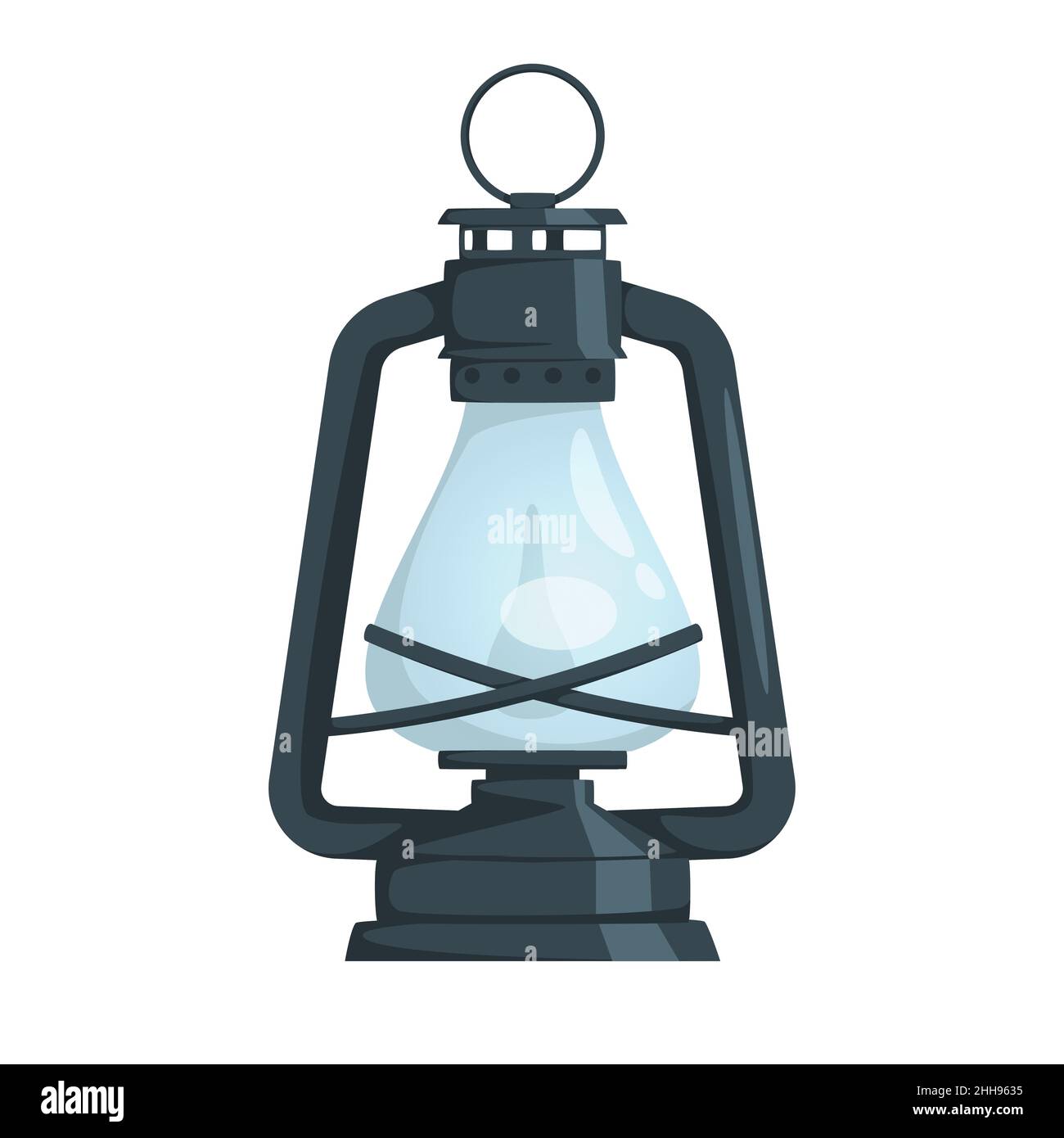 Vector cartoon stryle illustration of vintage lamp Stock Vector Image ...