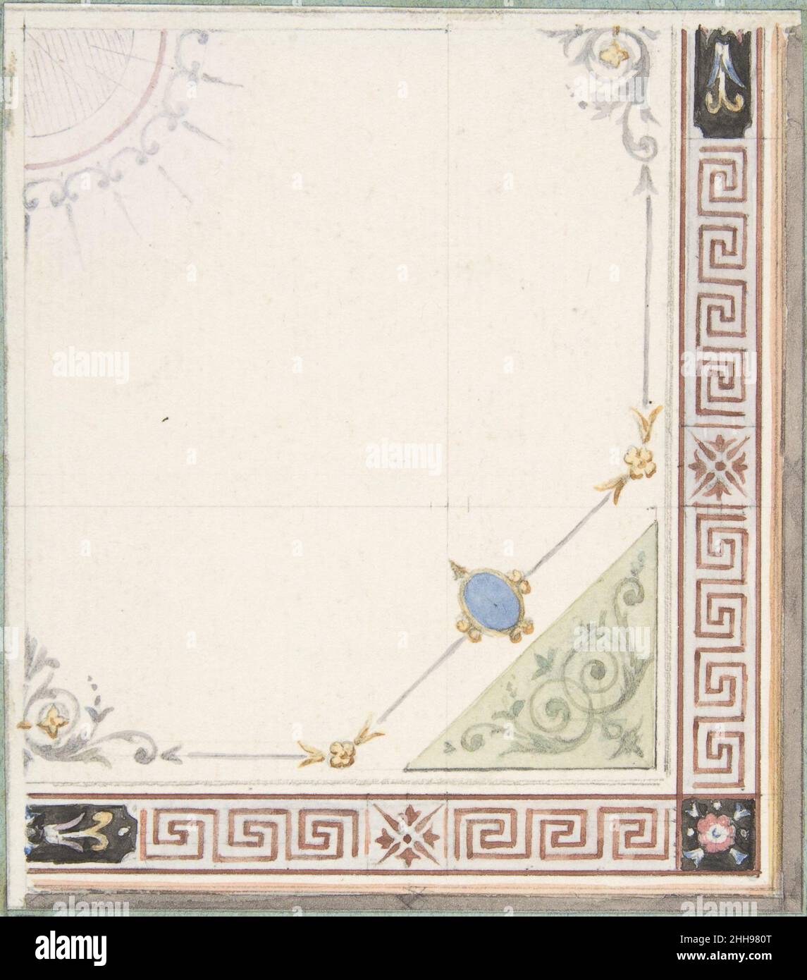 Pompeiian Design for Paneling second half 19th century Jules-Edmond ...