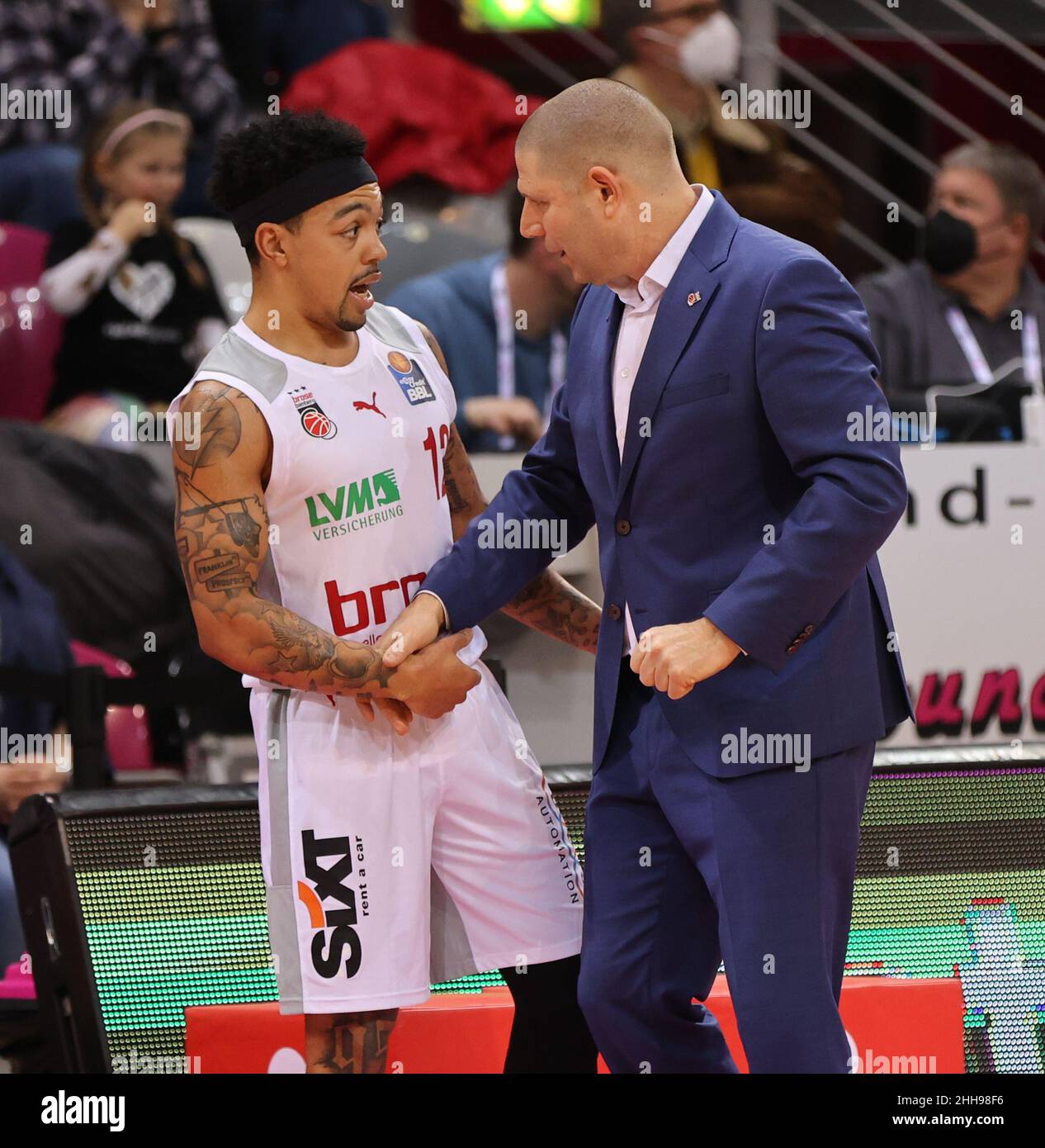 Bonn, Germany. 23rd Jan, 2022. Basketball Bundesliga, Matchday 18, BBL ...