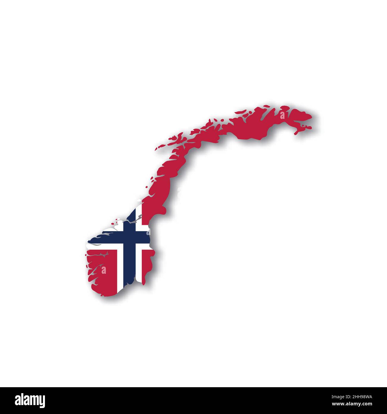 Norway flag map in Stock Vector Images - Alamy