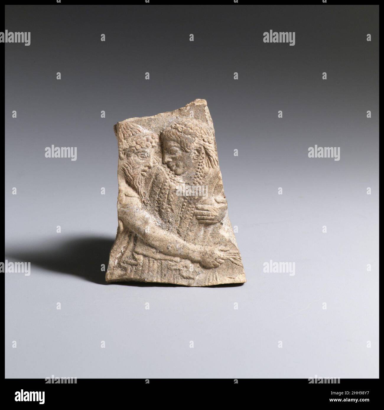 Terracotta fragment of a votive relief ca. 470–460 B.C. Greek, South ...