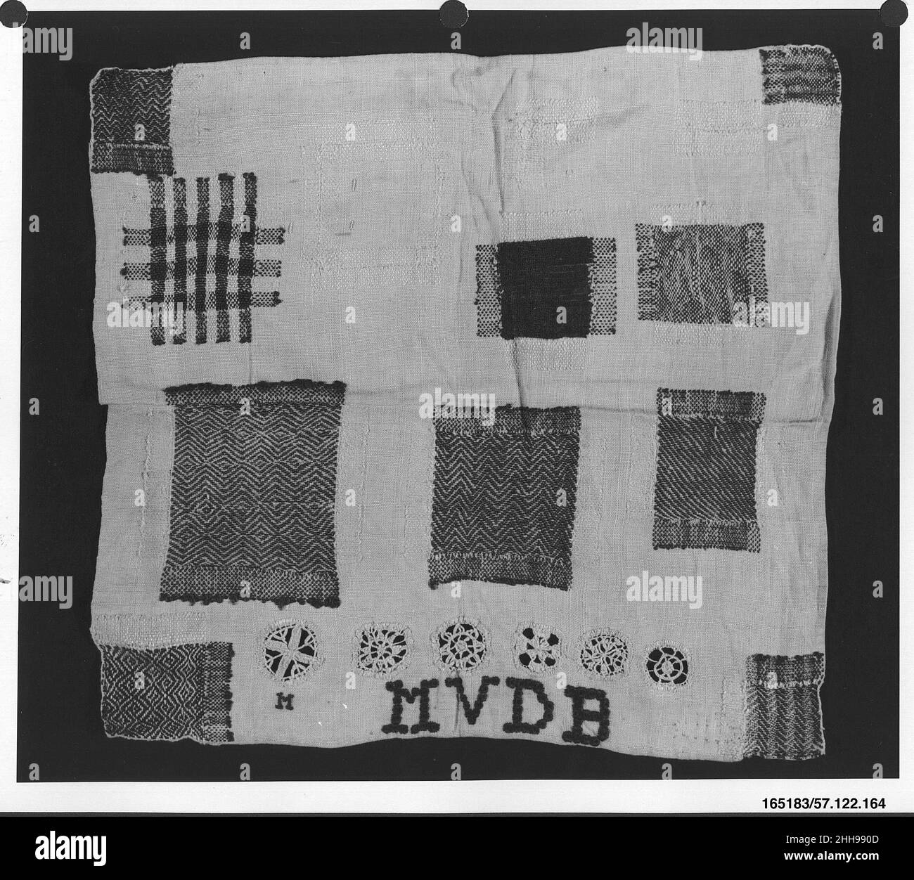 Embroidered darning sampler 18th century Dutch. Embroidered darning ...