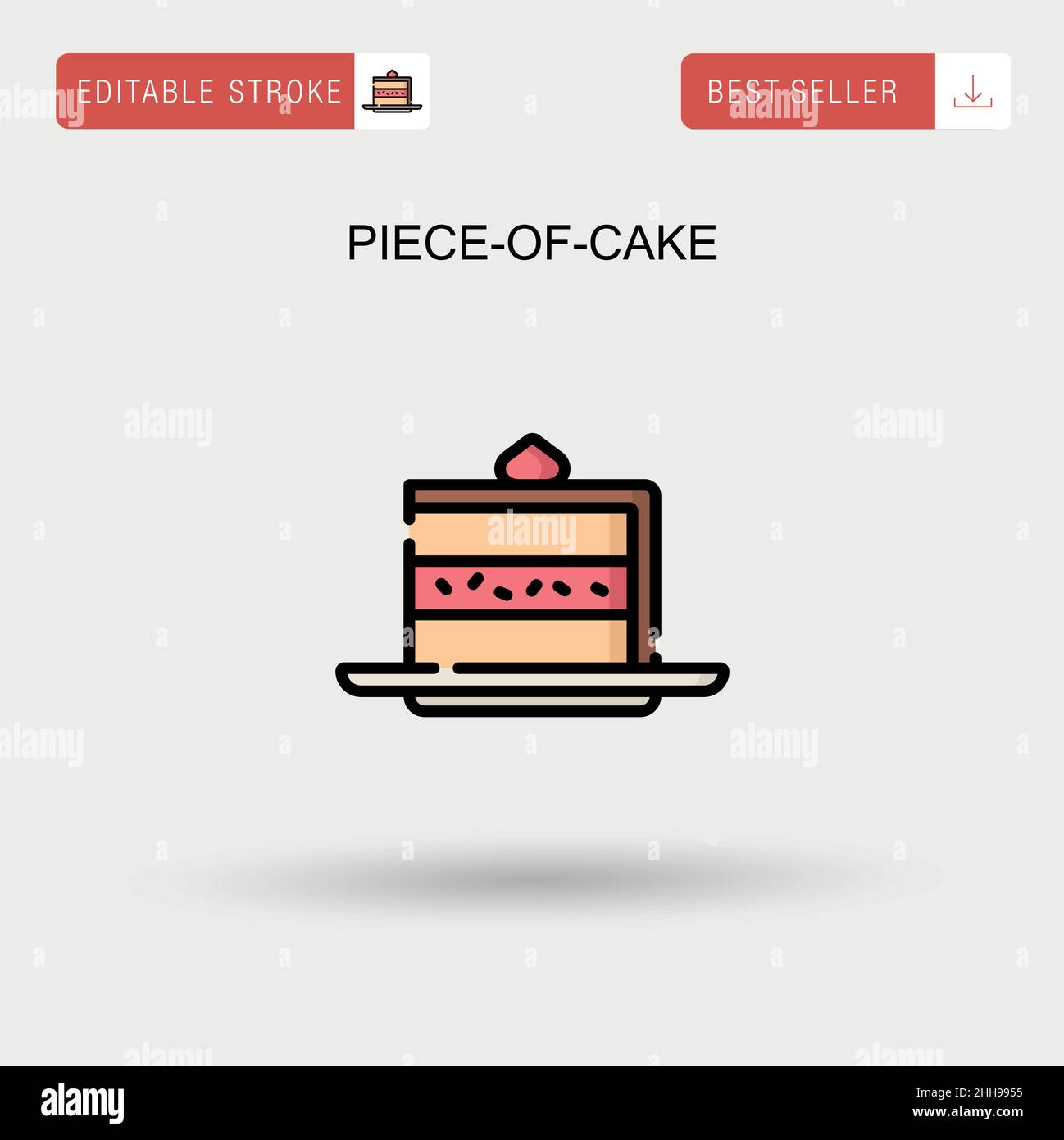 Delicious piece birthday cake Stock Vector Images - Alamy