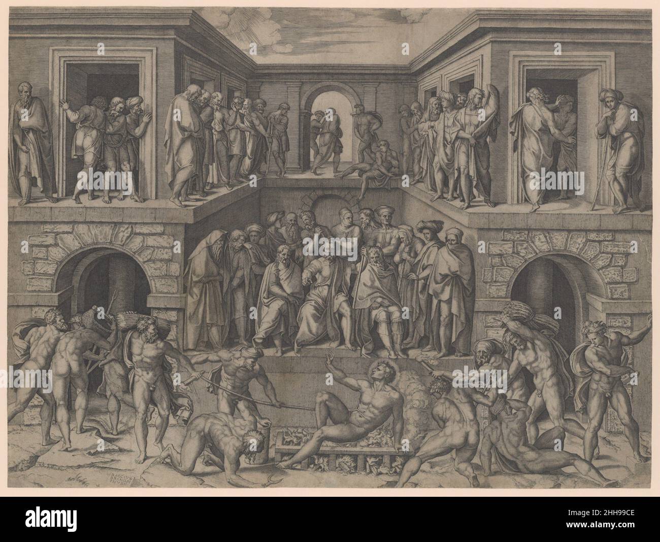 The Martyrdom of Saint Lawrence, after Bandinelli ca. 1520 Marcantonio ...