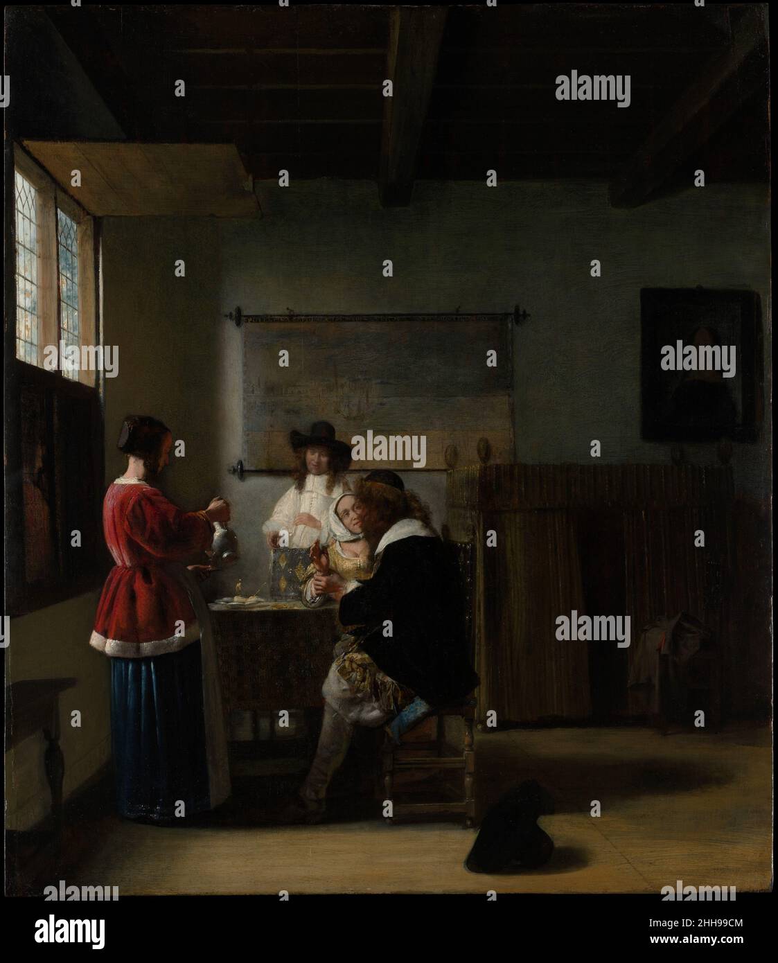The Visit ca. 1657 Pieter de Hooch Dutch De Hooch situated this scene ...