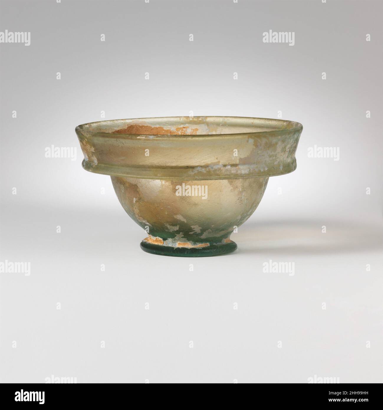 Glass bowl 1st century A.D. Roman Translucent blue green.Deep ...