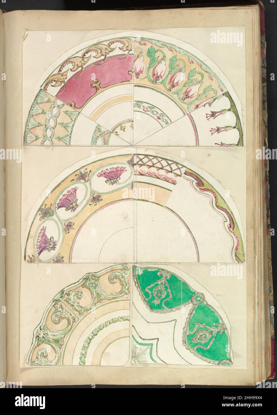 Nine Designs for Decorated Plates 1845–55 Alfred Henry Forrester ...